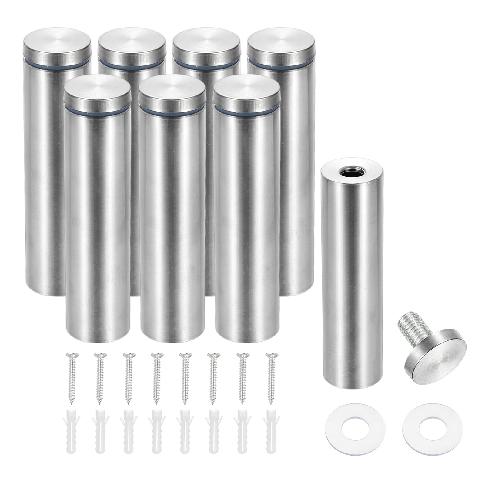 PATIKIL 8pcs 1 x 4-Inch Standoff Screws Stainless Steel Wall Mount Sign ...
