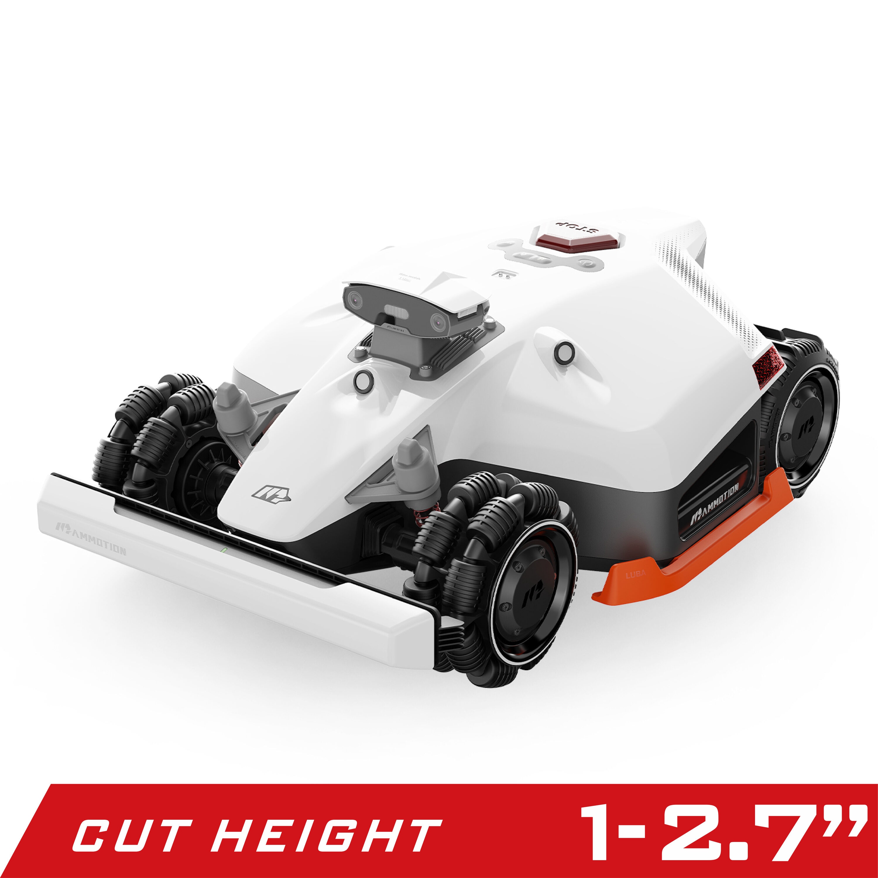 MAMMOTION LUBA 2 AWD RTK + AI Vision All-Terrain Robotic Lawn Mower (1 ...