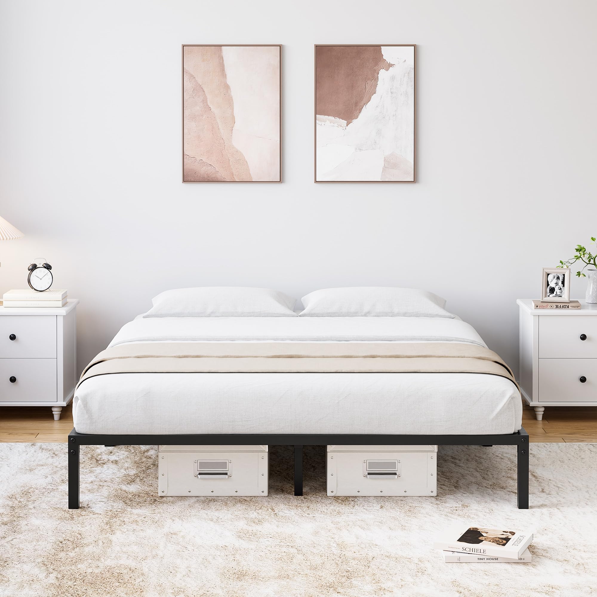 GarveeLife Metal Bed Frame Twin Platform Bed Frame No Box Spring Needed ...