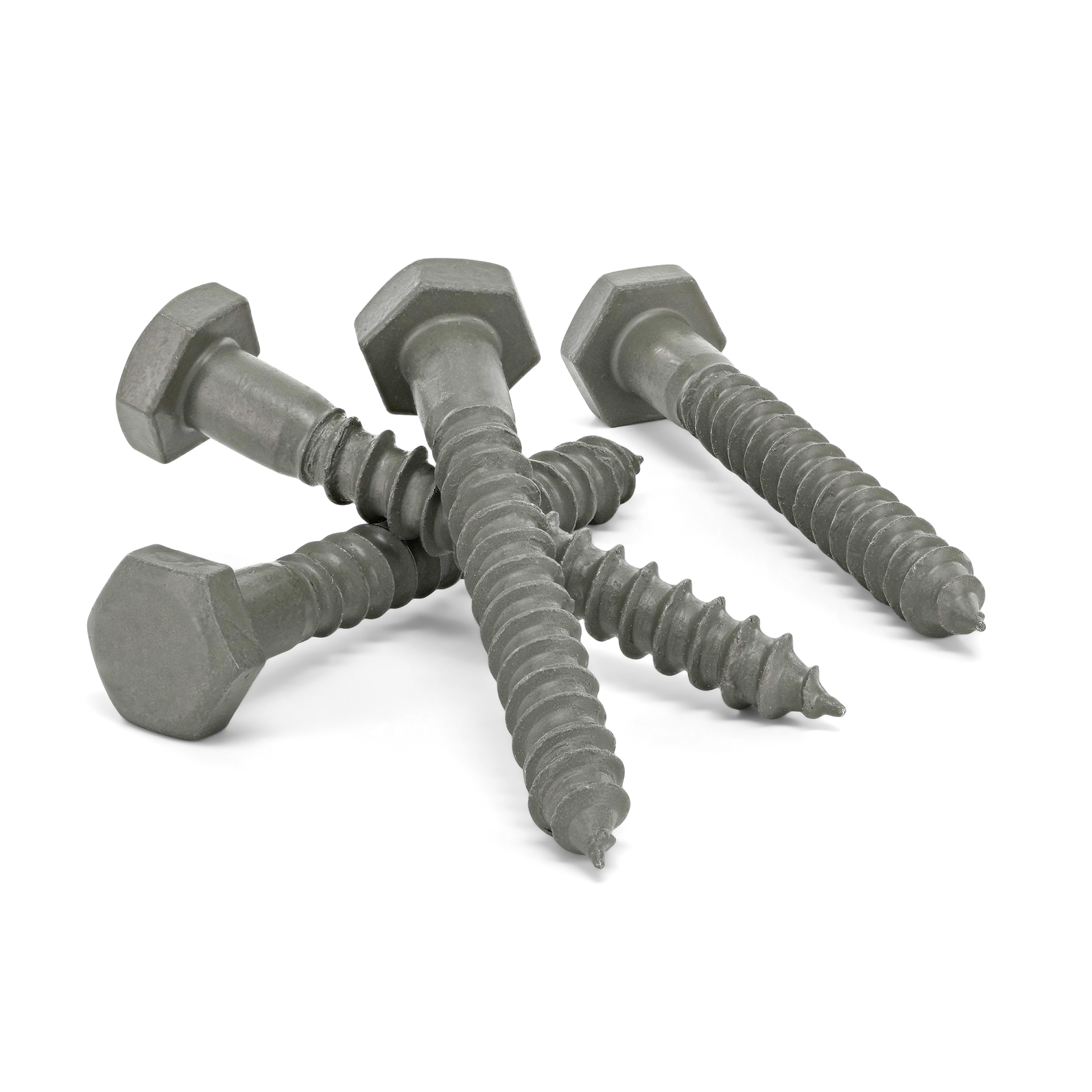 Deck Plus 3/8-in x 5-in Gray Epoxy Hex-Head Exterior Lag Screws 261331 ...