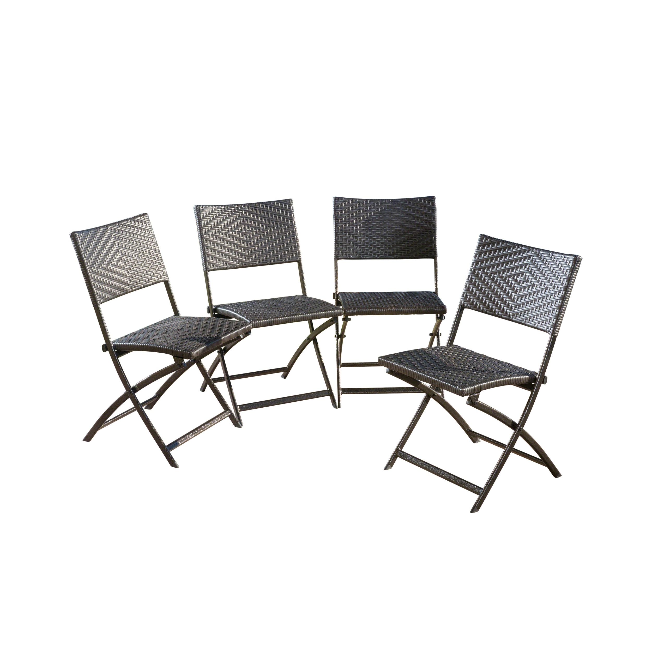 Best Selling Home Decor Luray Set of 4 Rattan Multi Brown Iron Frame ...