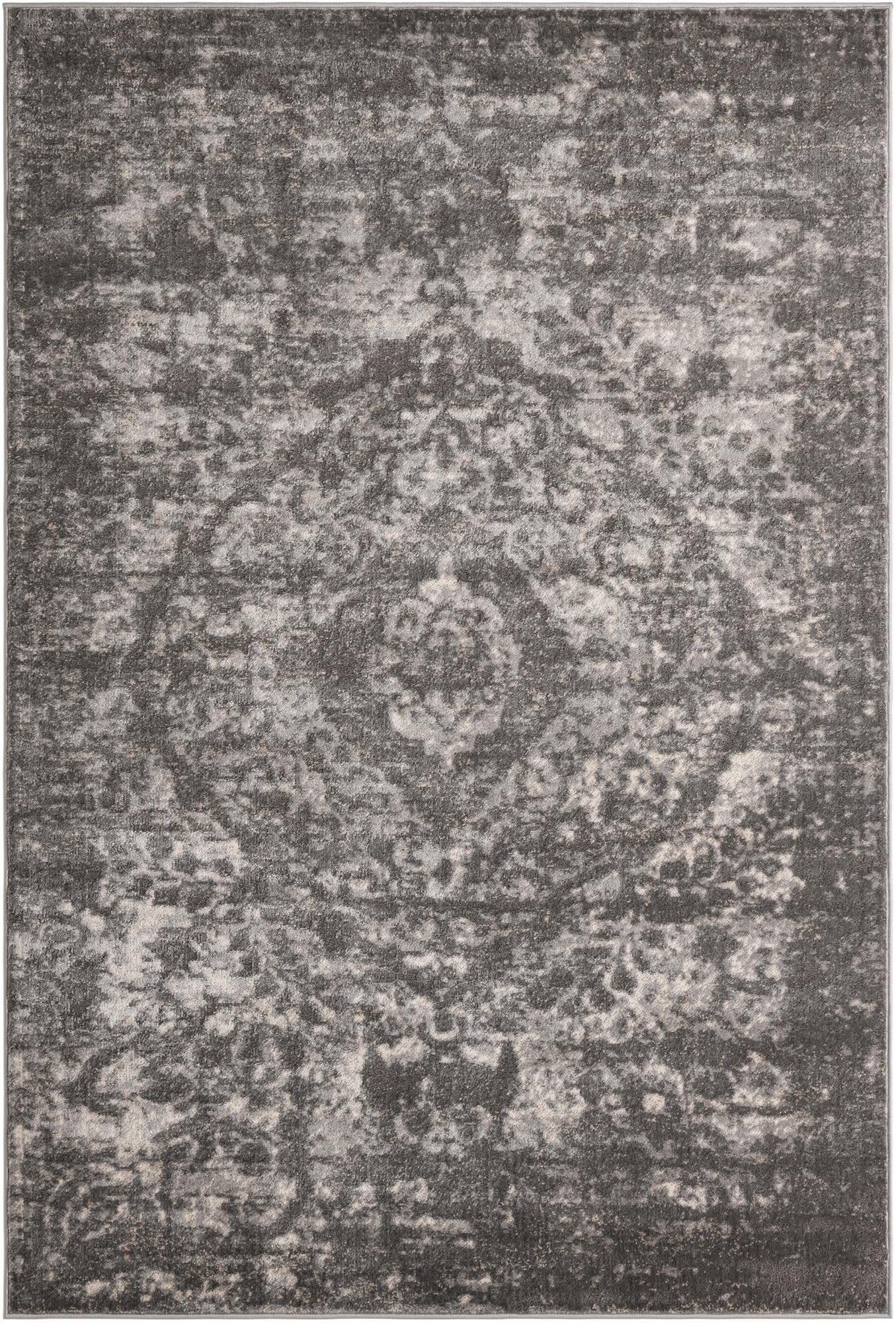 Unique Loom Portland 6 X 9 (ft) Gray Indoor Medallion Area Rug 3147478 ...