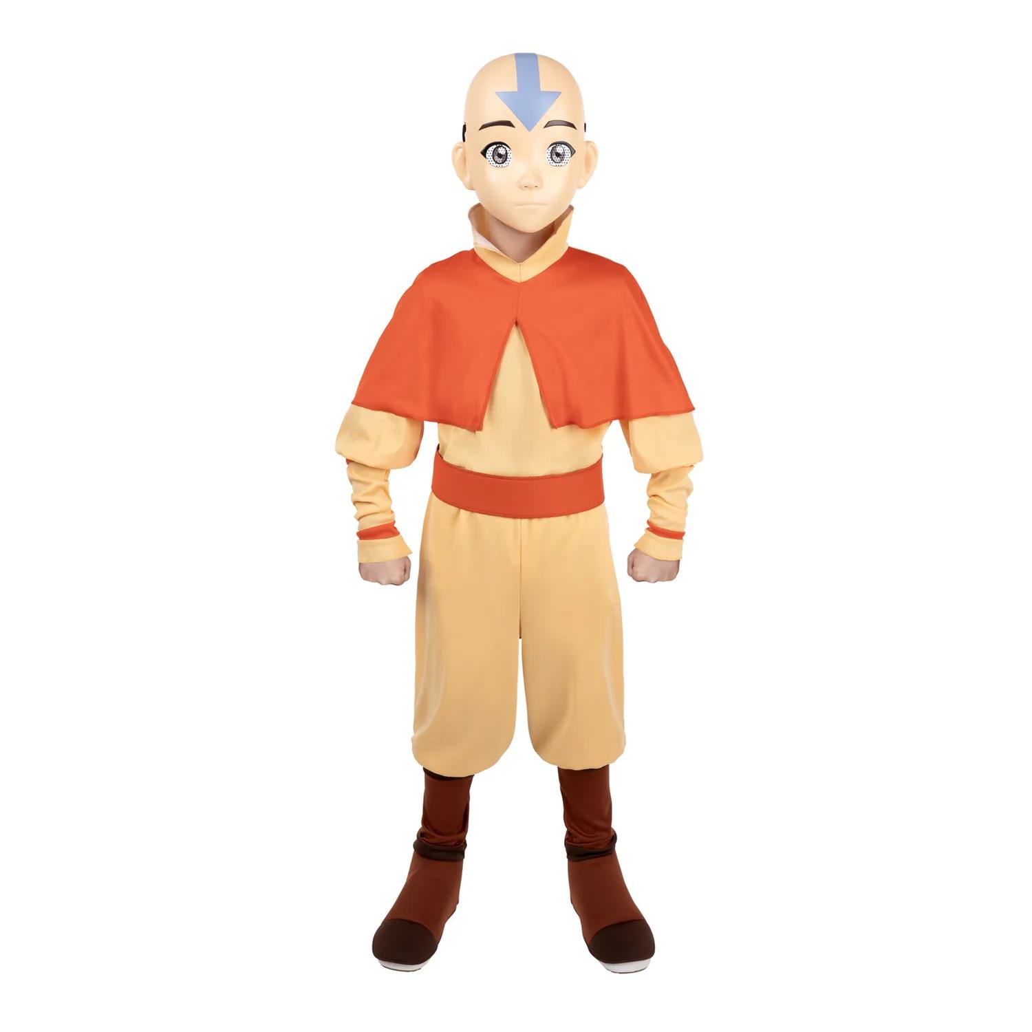 Jazwares Avatar Boys' Aang Halloween Deluxe Costume Jumpsuit - Orange 4 ...