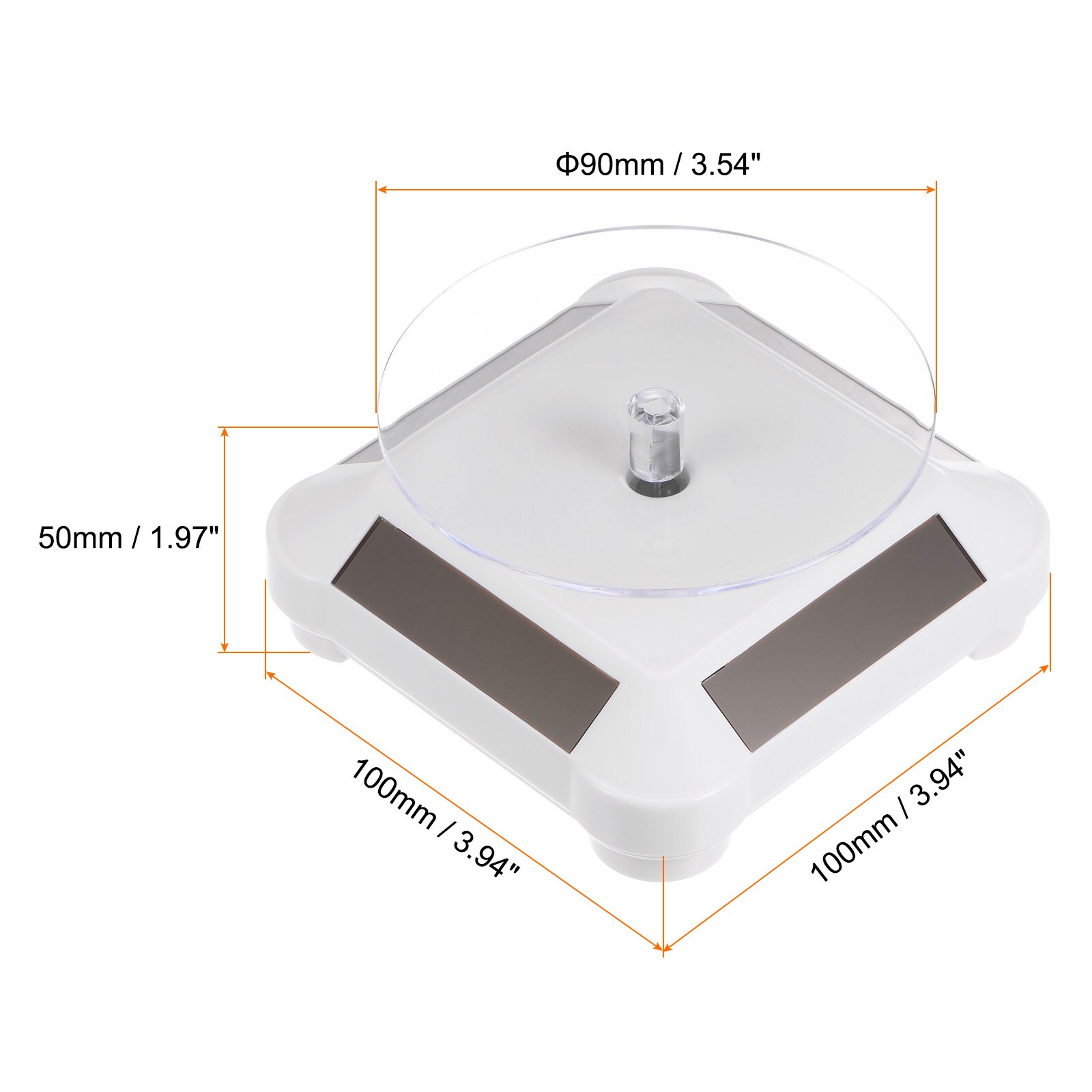 Harfington Solar Display Stand Turntable 3.54 Inch Plate Dia 360 Degree ...