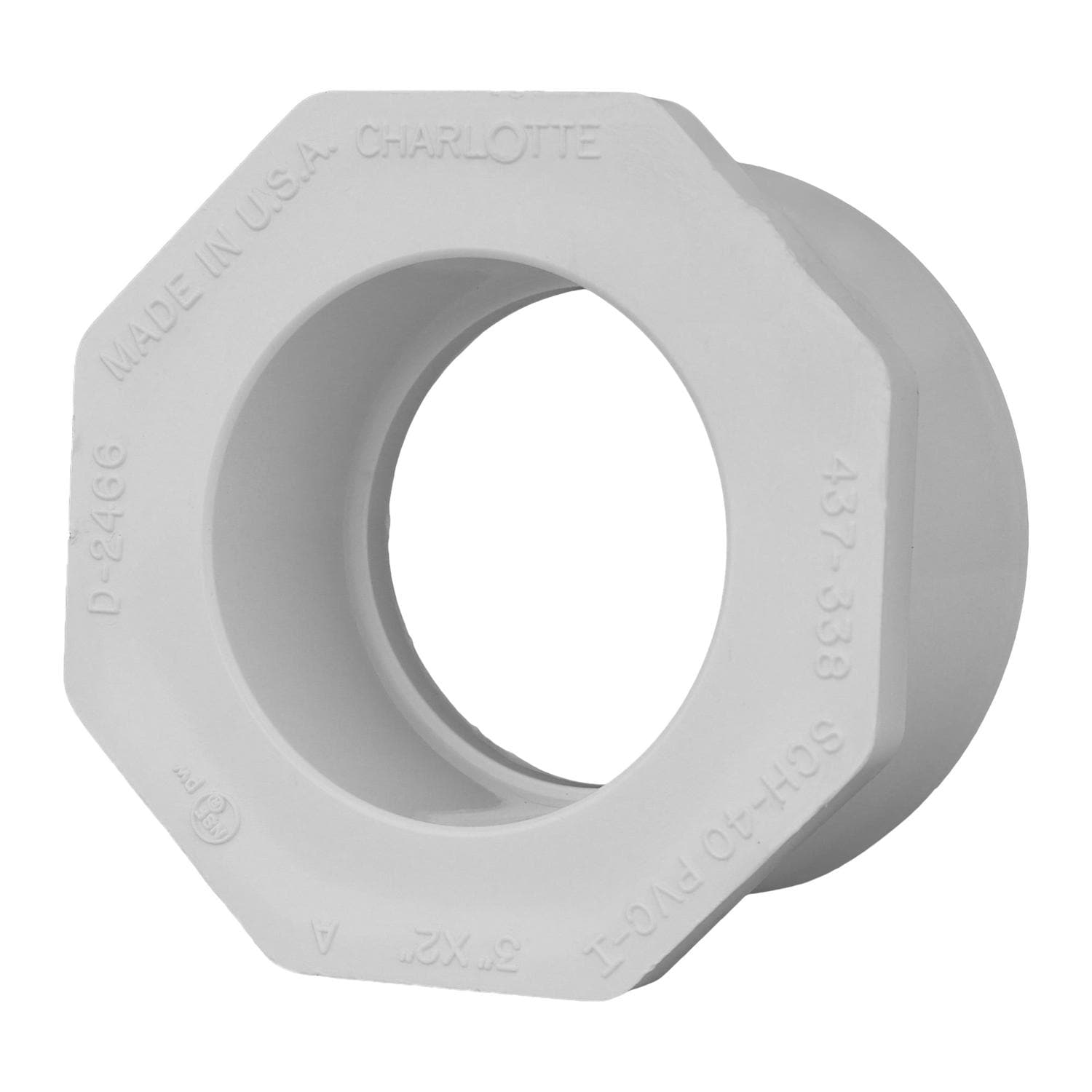 Charlotte Pipe Schedule 40 3 in. Spigot X 2 in. D Slip PVC Reducing ...