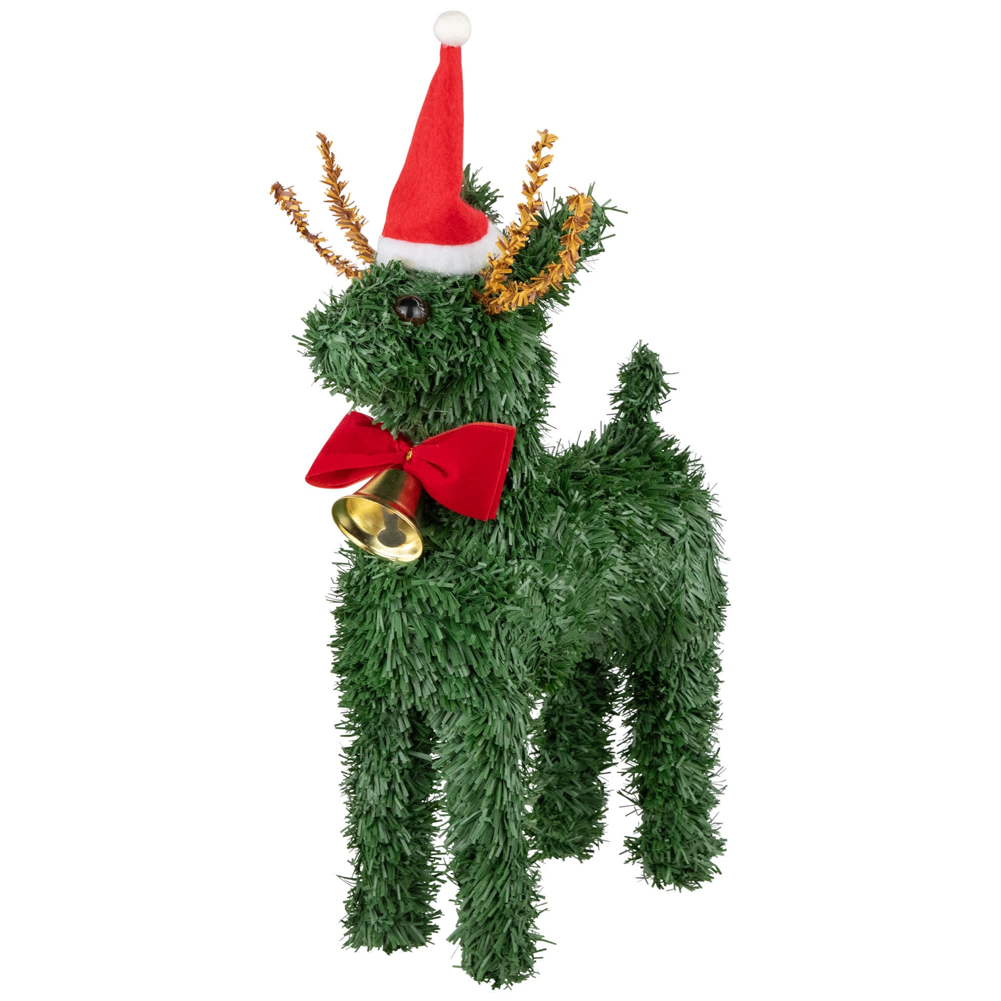 Northlight Pine Reindeer with Bell Artificial Christmas Decoration - 12 ...