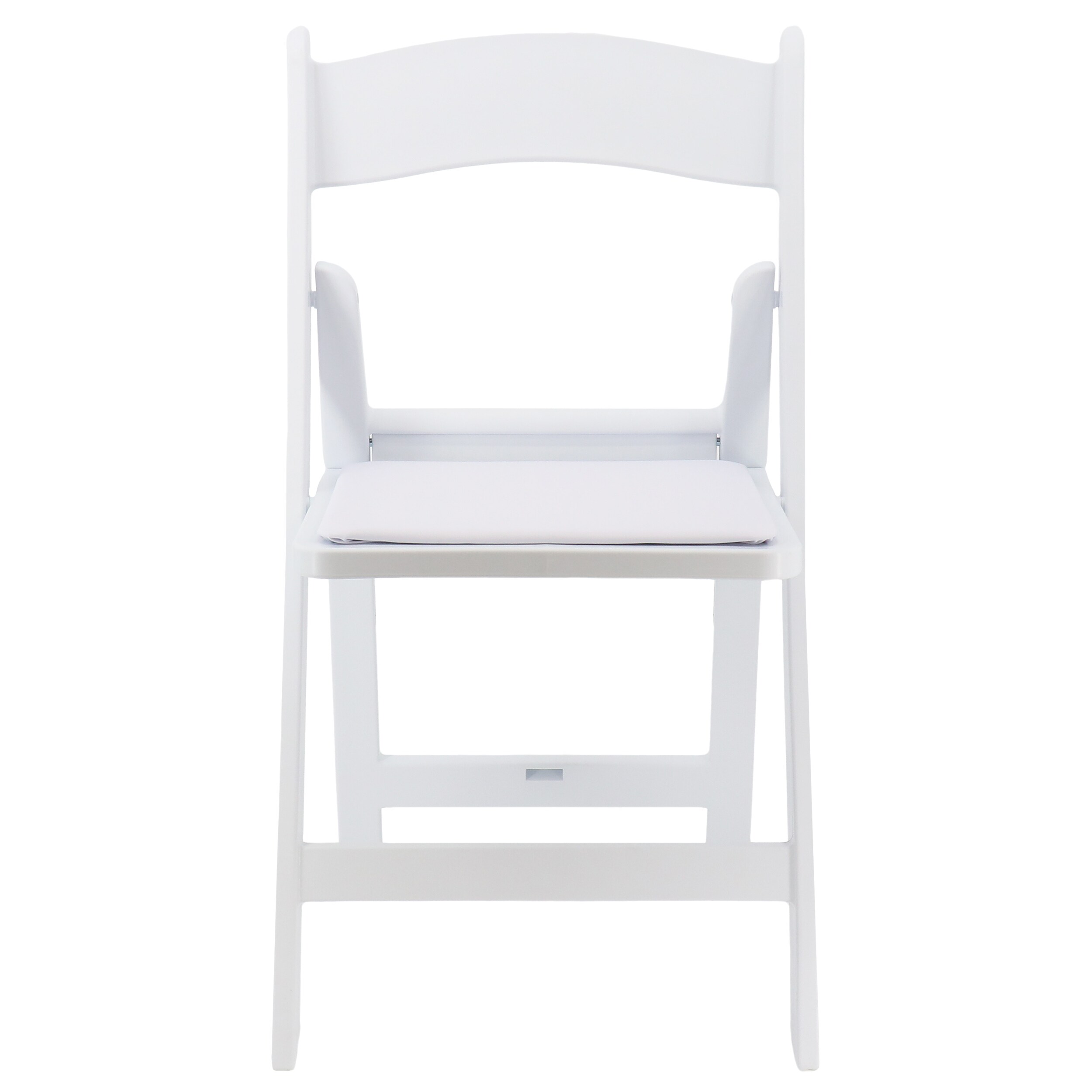 Elama 4 Piece Plastic Folding Resin Chair in White with Removable Seat ...