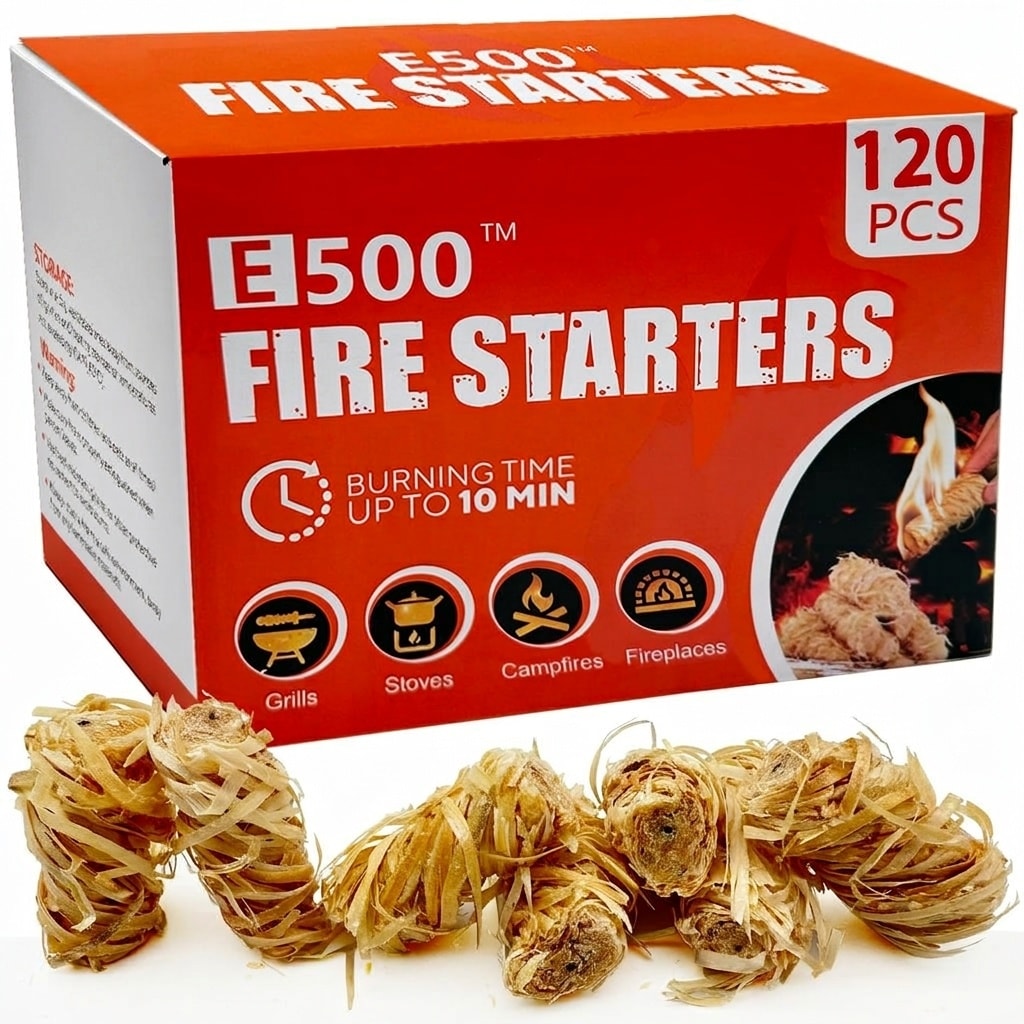 ITOPFOX 120 pcs Natural Pine Fire Starters for Fireplace Campfires Fire ...