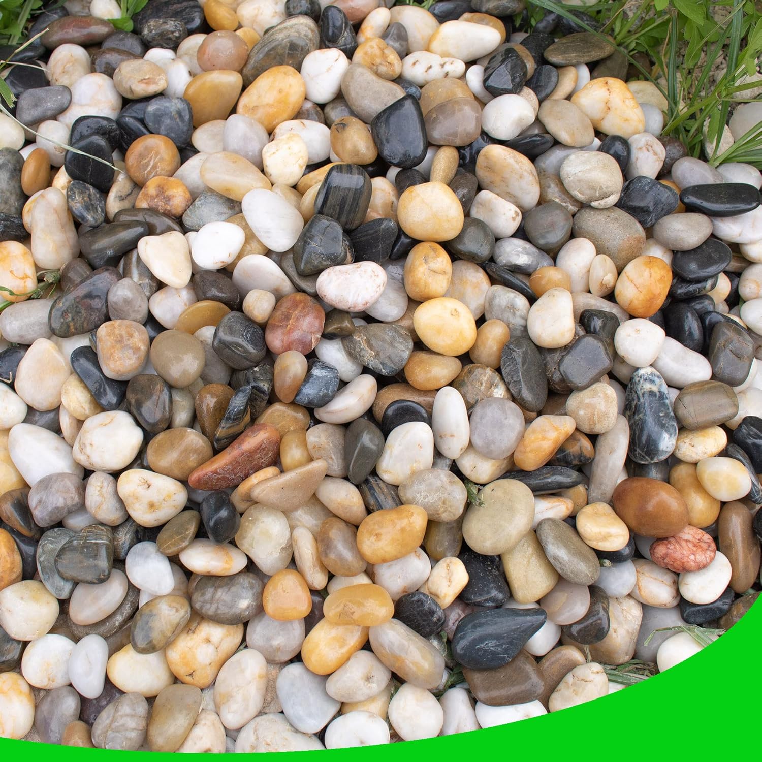 CJGQ Pebbles for Plants 18 lb Natural River Rocks Garden Decorative ...