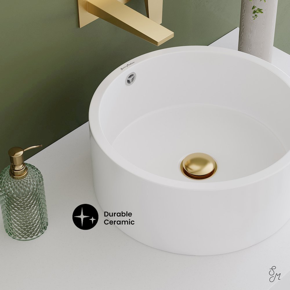 Swiss Madison Monaco 36 Floating Bathroom Shelf with Vessel Sink in ...