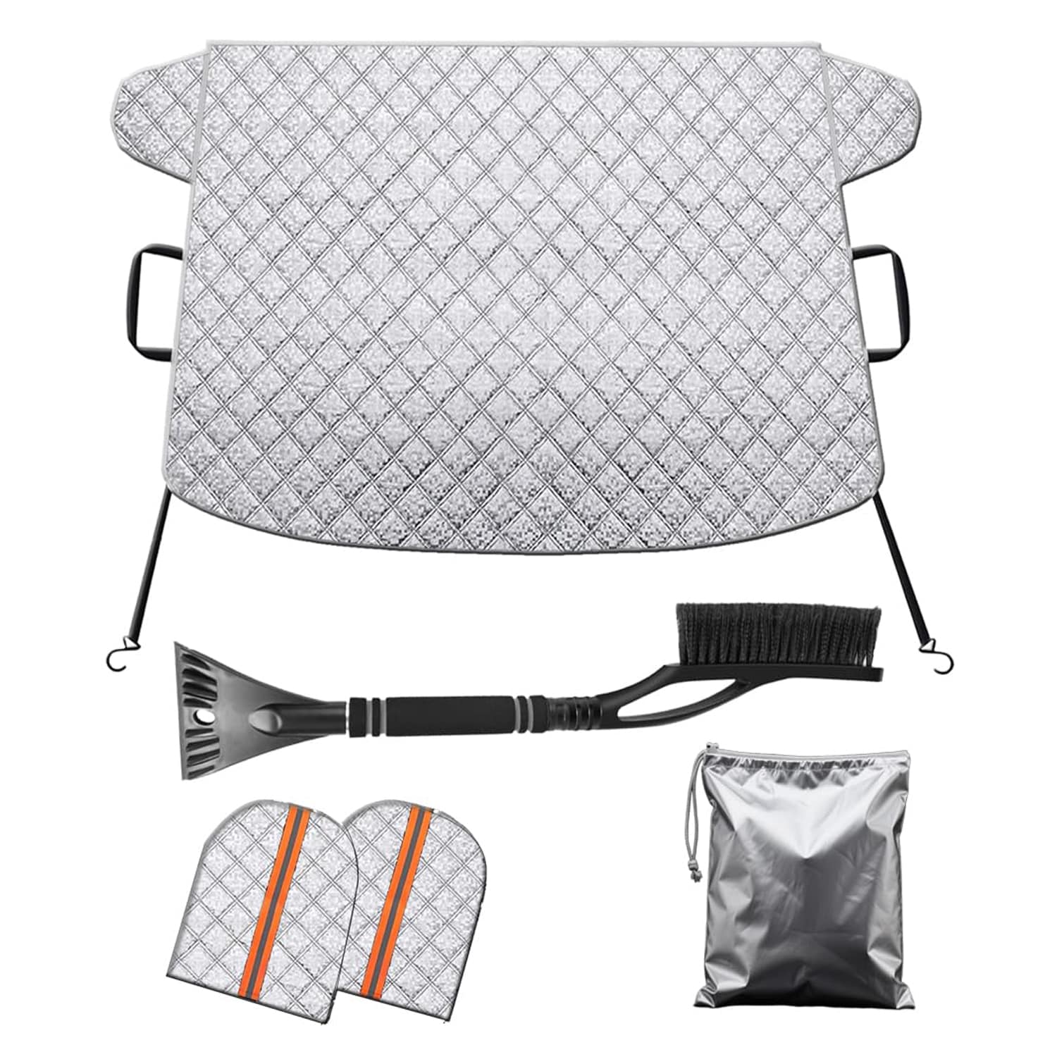 Afoxsos 4 Layer Heavy Duty Car Windshield Snow Cover with Side Mirror ...
