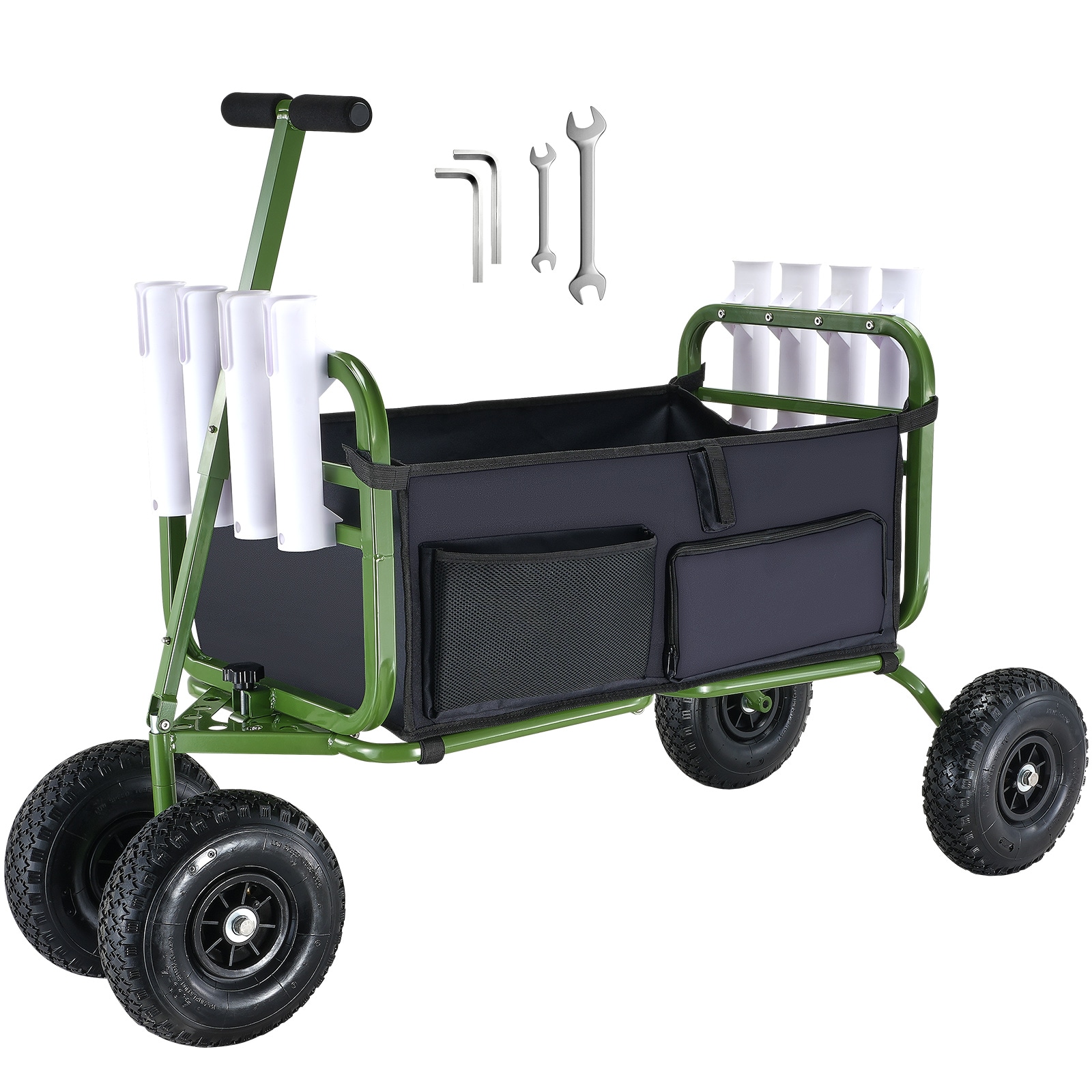 VEVOR Beach Fishing Cart 300 lbs Load Capacity Foldable Fish and Marine ...