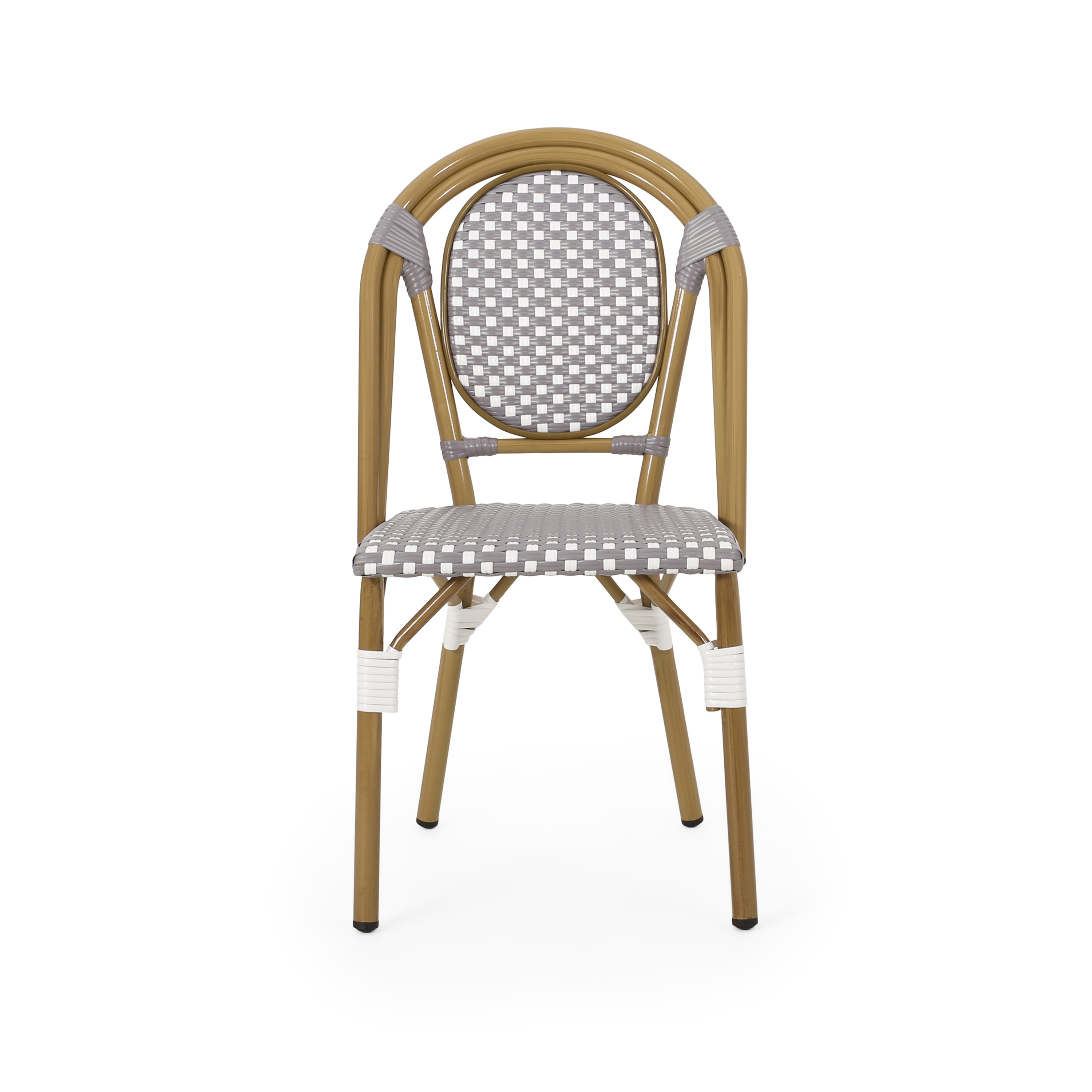 Mondawe 2-Piece French Bistro Chair White and Gray in the Patio Chairs ...