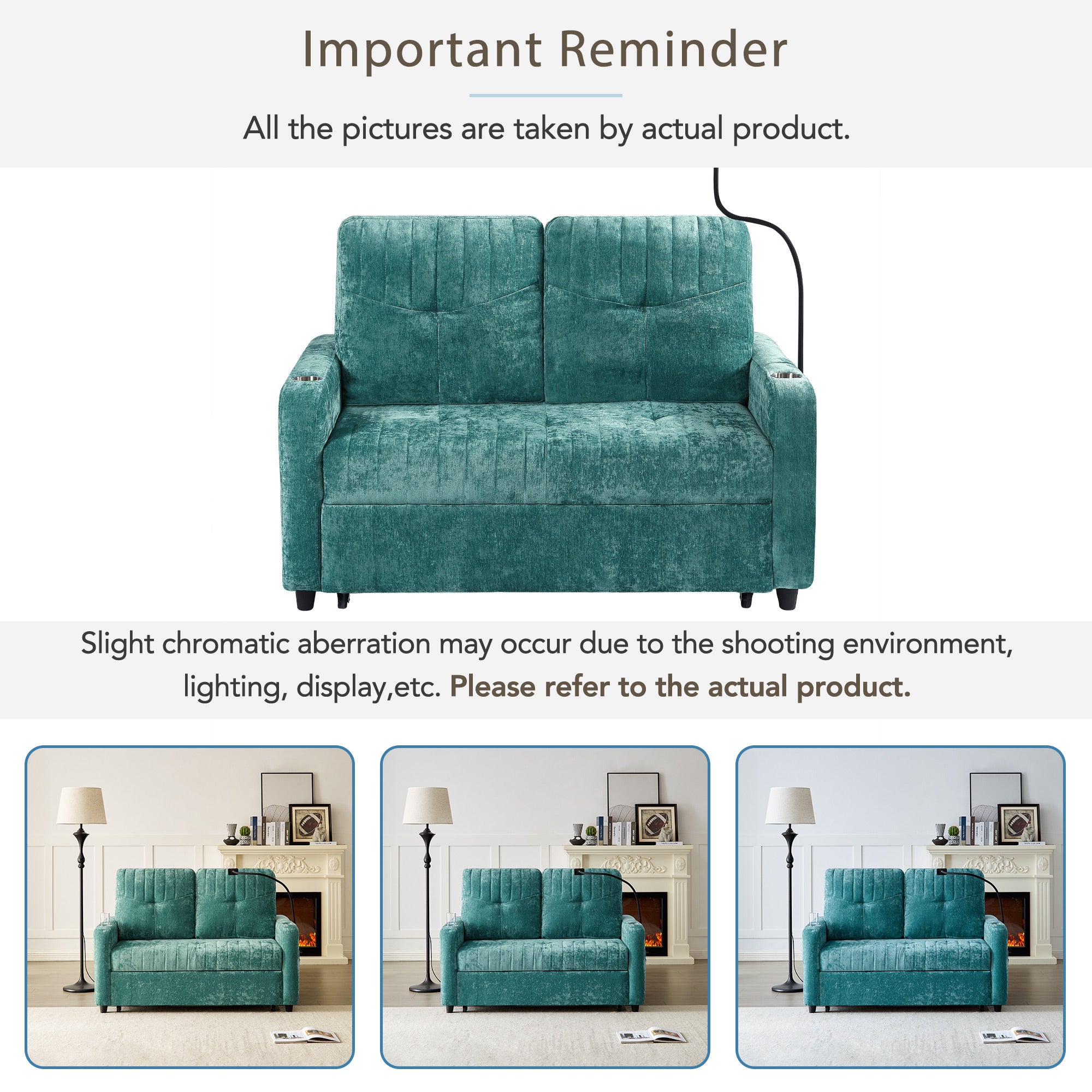 Boyel Living 53.9 inch Modern Loveseat Pull-out Sofa Bed with ...