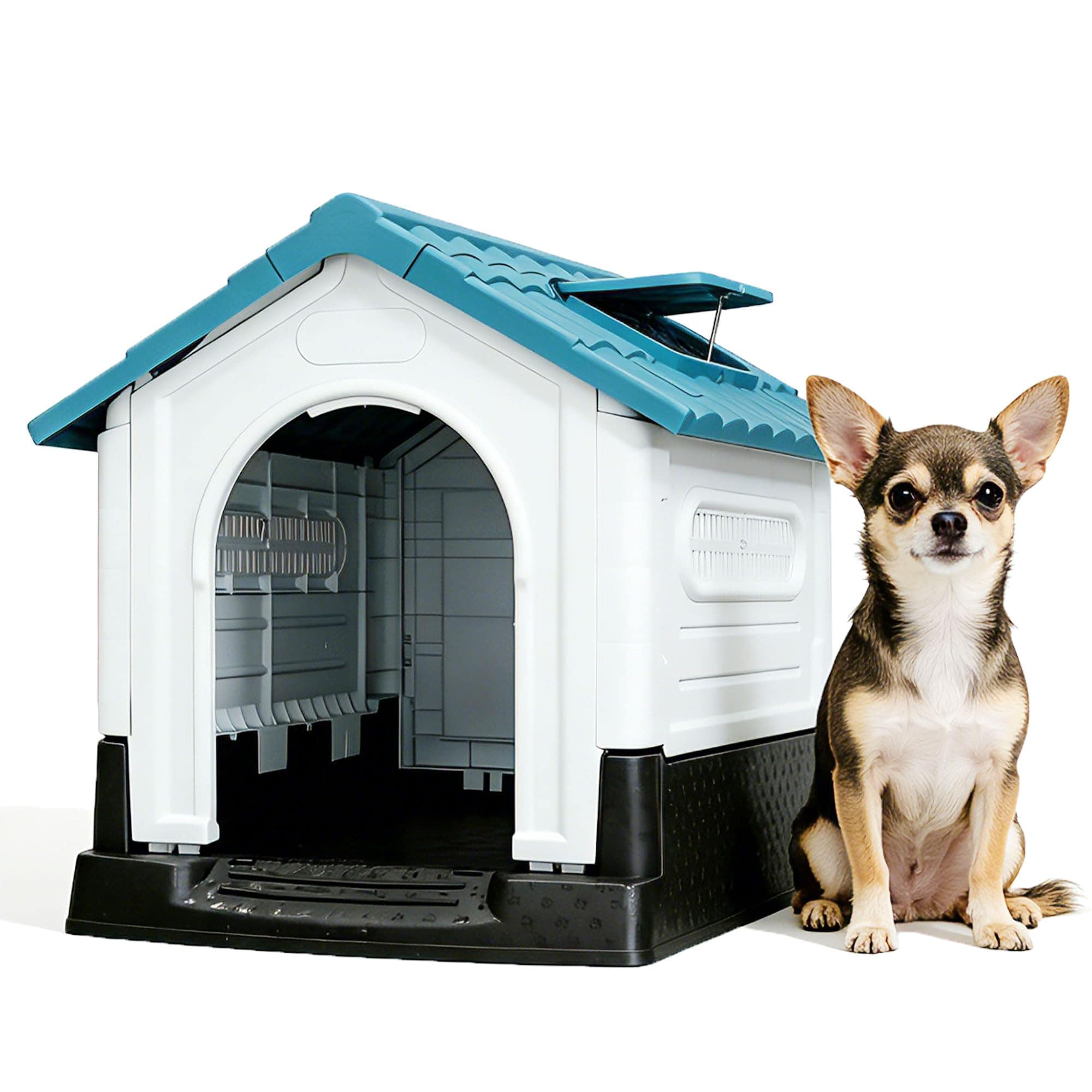 Garvee Medium Dog Waterproof Plastic Dog Kennel Indoor Outdoor Use ...