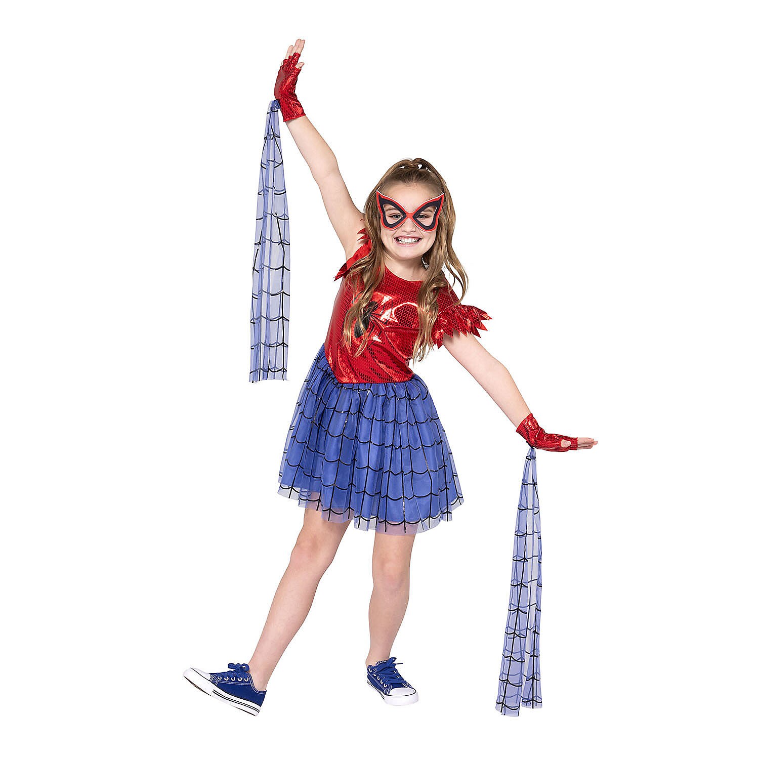 Jazwares Marvel Kids' Spider-Man Halloween Costume Dress - Red 12-14 at ...
