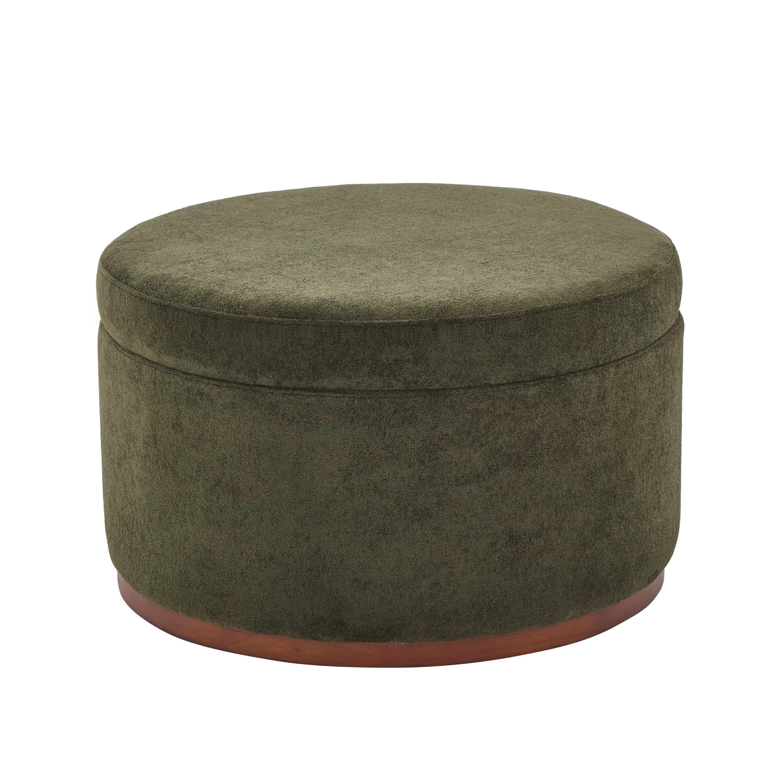 Christopher Knight Home Ocilla Olive Green Round Upholstered Storage ...