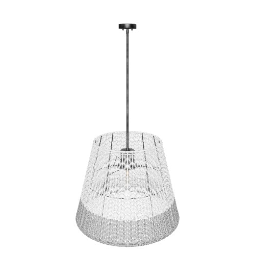 allen + roth Plug-In/ Aged Pewter Transitional Clear Glass Cone LED ...