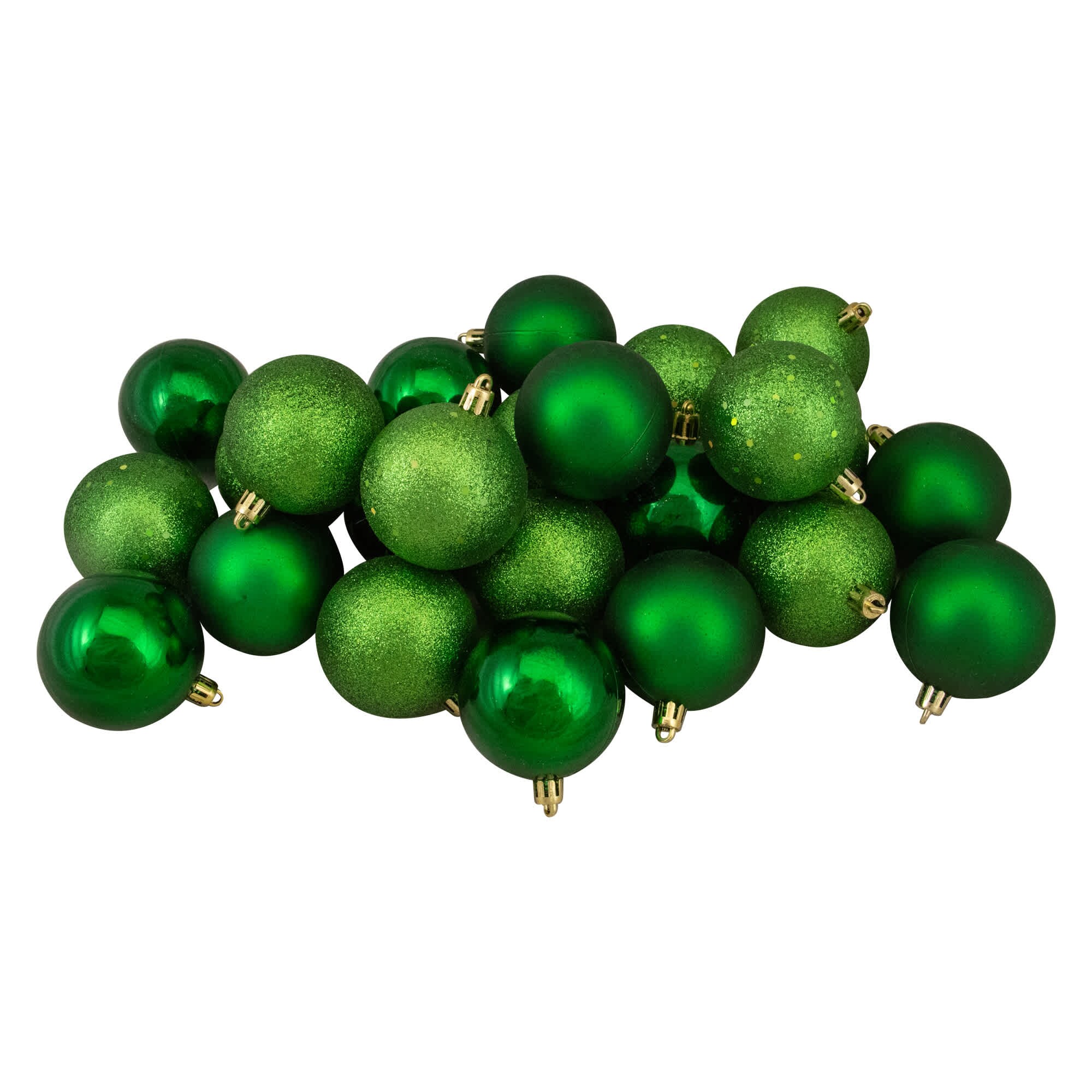 Northlight Shatterproof 4-Finish Christmas Ball Ornaments - 2.5 inch ...
