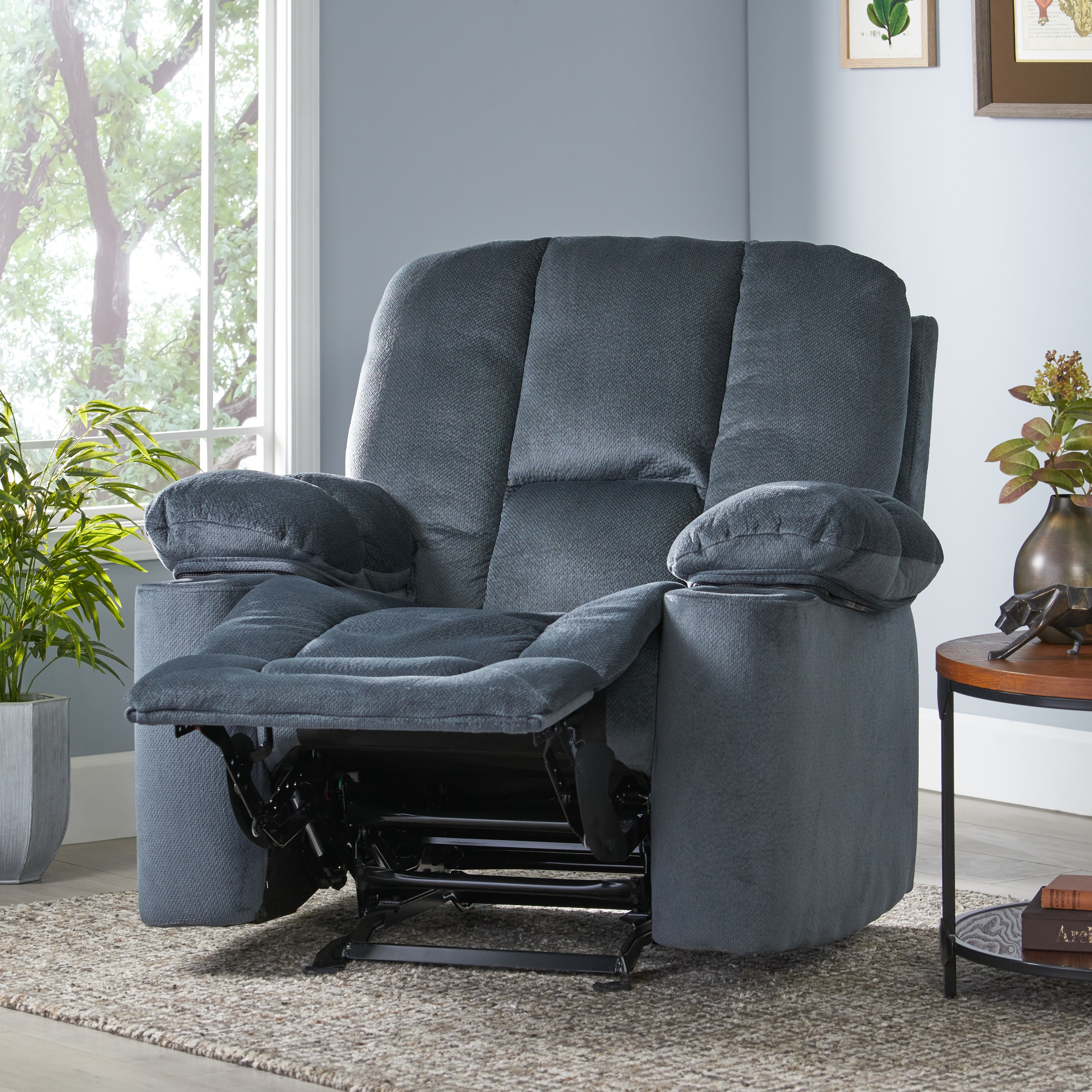 Christopher Knight Home Gannon Fabric Reclining Glider Club Chair in ...