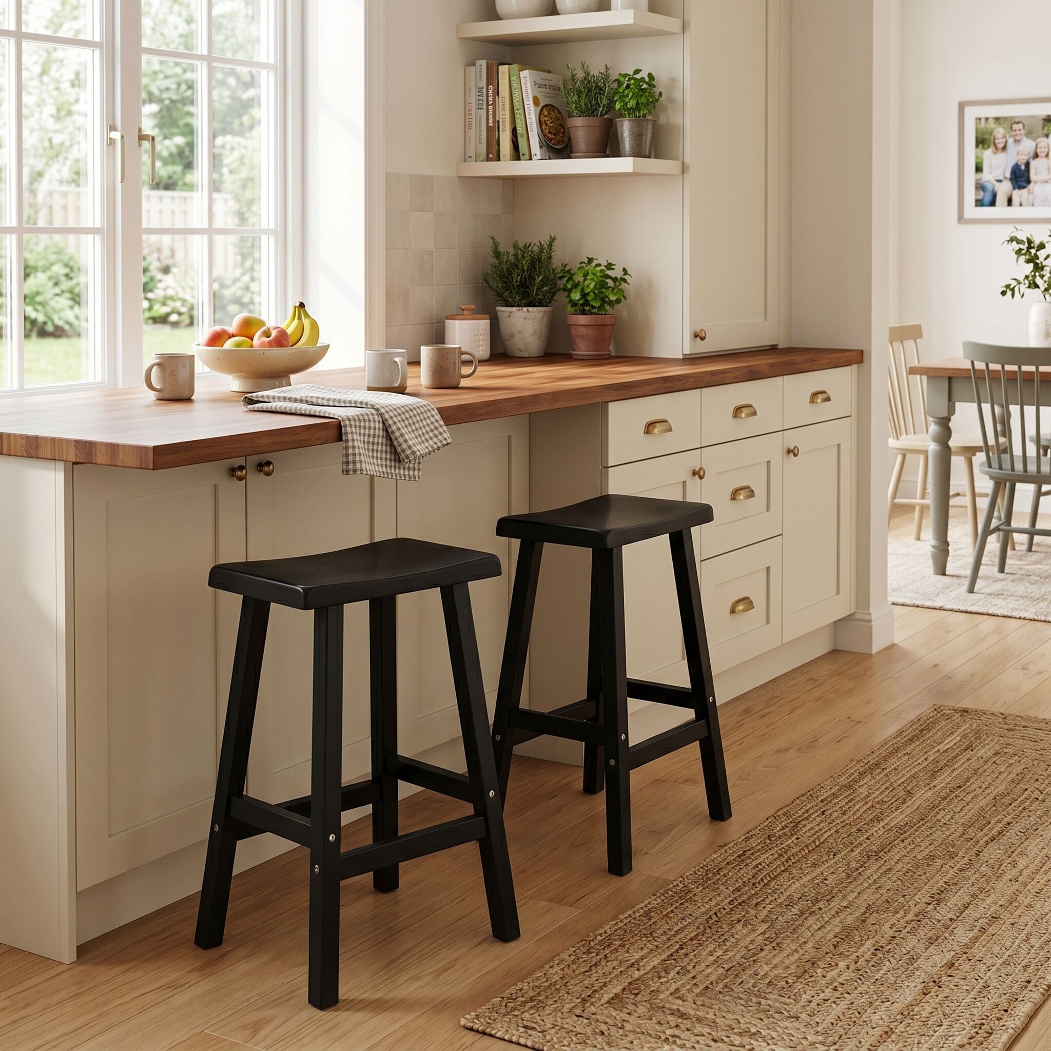 Boho Havens Set of 2 Bar Stools for Kitchen Island Comfortable High ...