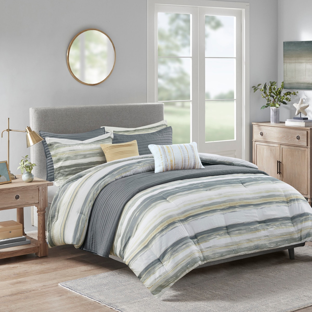 Tinyhomie 8 Piece Printed Seersucker Comforter and Quilt Set Collection ...