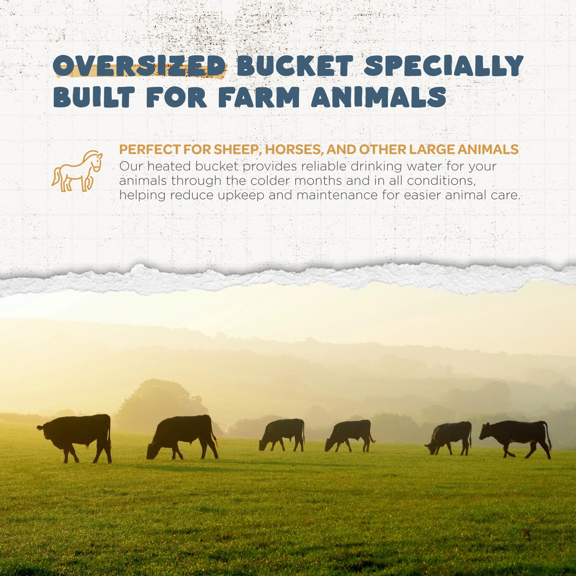 Farm Innovators FB-120 Heated Bucket - 24 Quart Plastic Design with ...