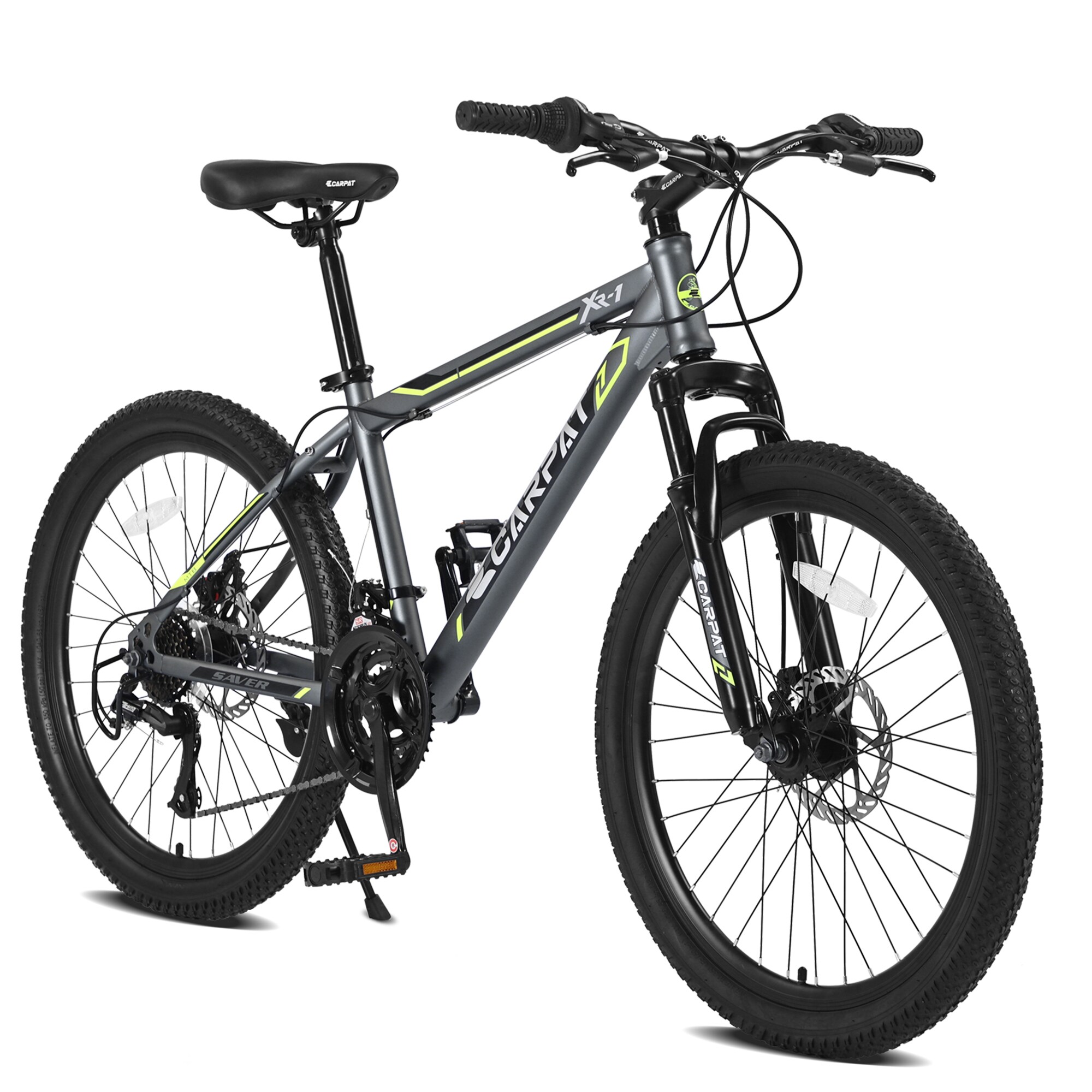LOVMOR 24 Inch Mountain Bike Boys Girls Steel Frame Shimano 21 Speed ...
