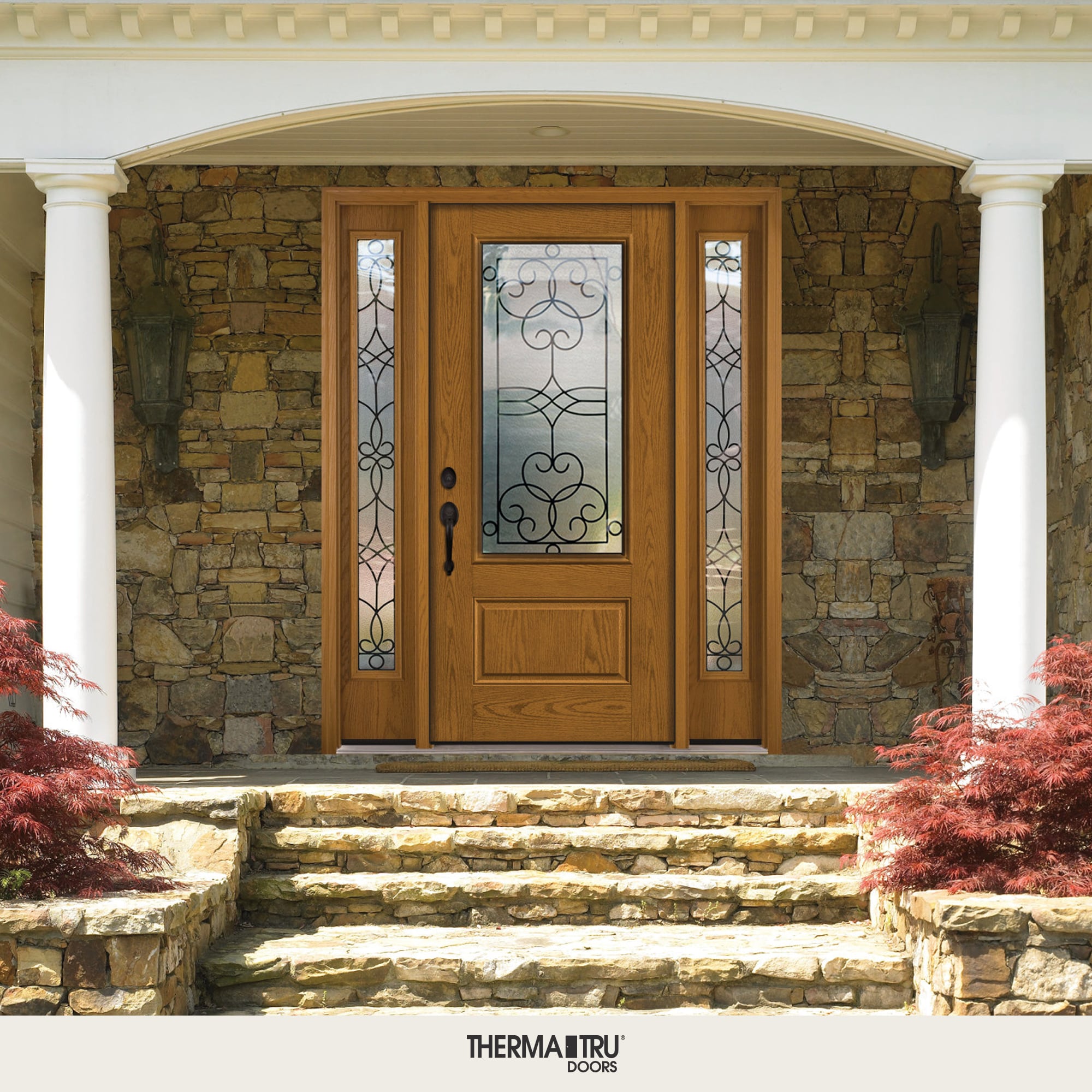 Therma-Tru SALINAS 36-in x 80-in x 4-9/16-in Fiberglass Right-hand ...