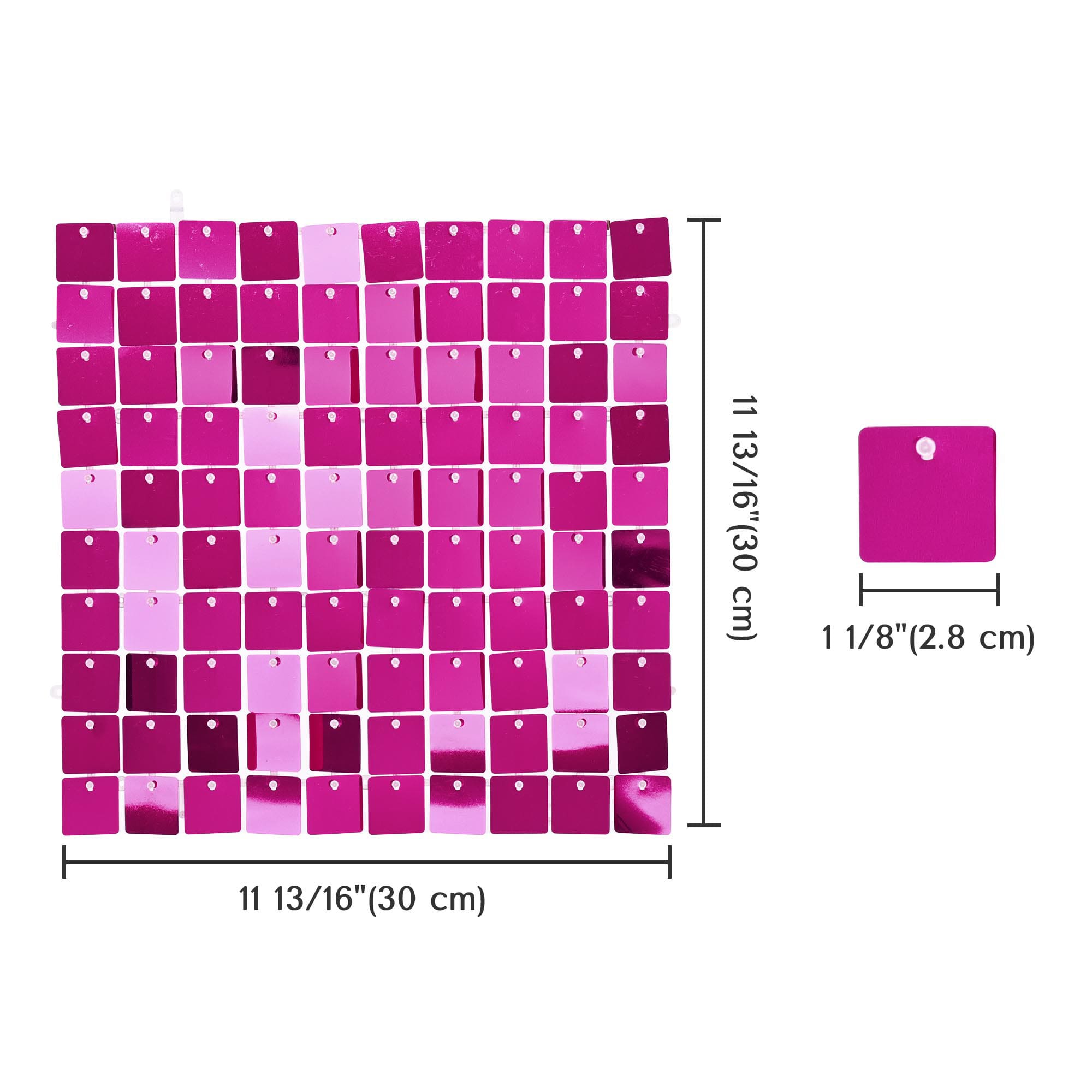 Yescom LAGarden 12 Pcs Hot Pink Shimmer Wall Backdrop Panels 3x4 -FT ...