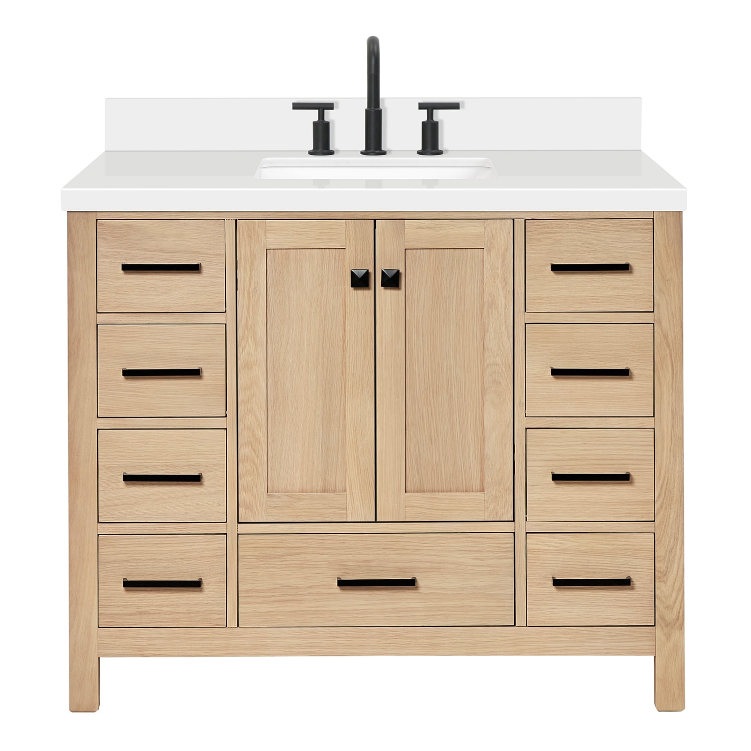 ARIEL Cambridge 42-in Oak Undermount Single Sink Bathroom Vanity with ...