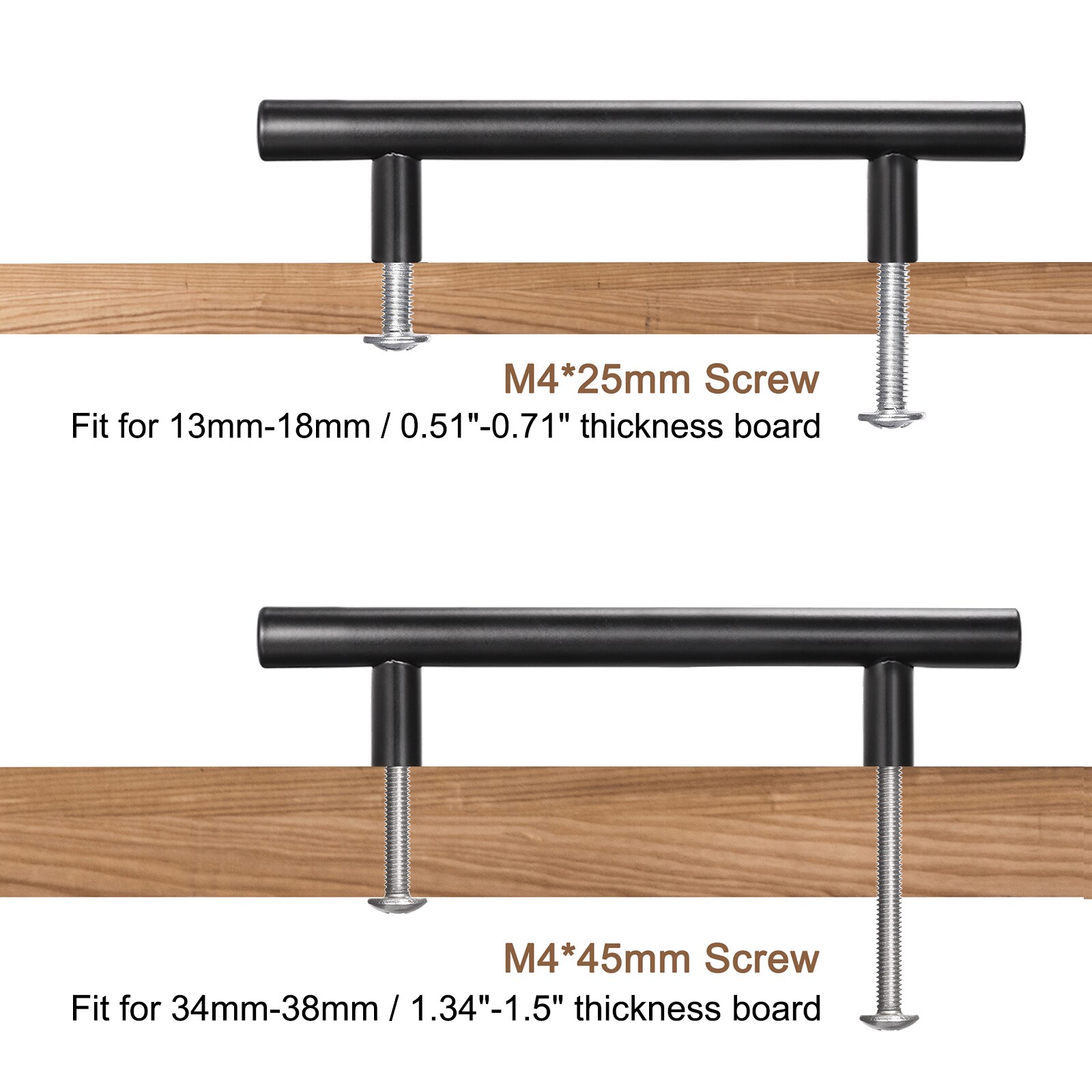 Unique Bargains T Bar Pull Handle 10 inch(250mm) Length 12mm Dia ...