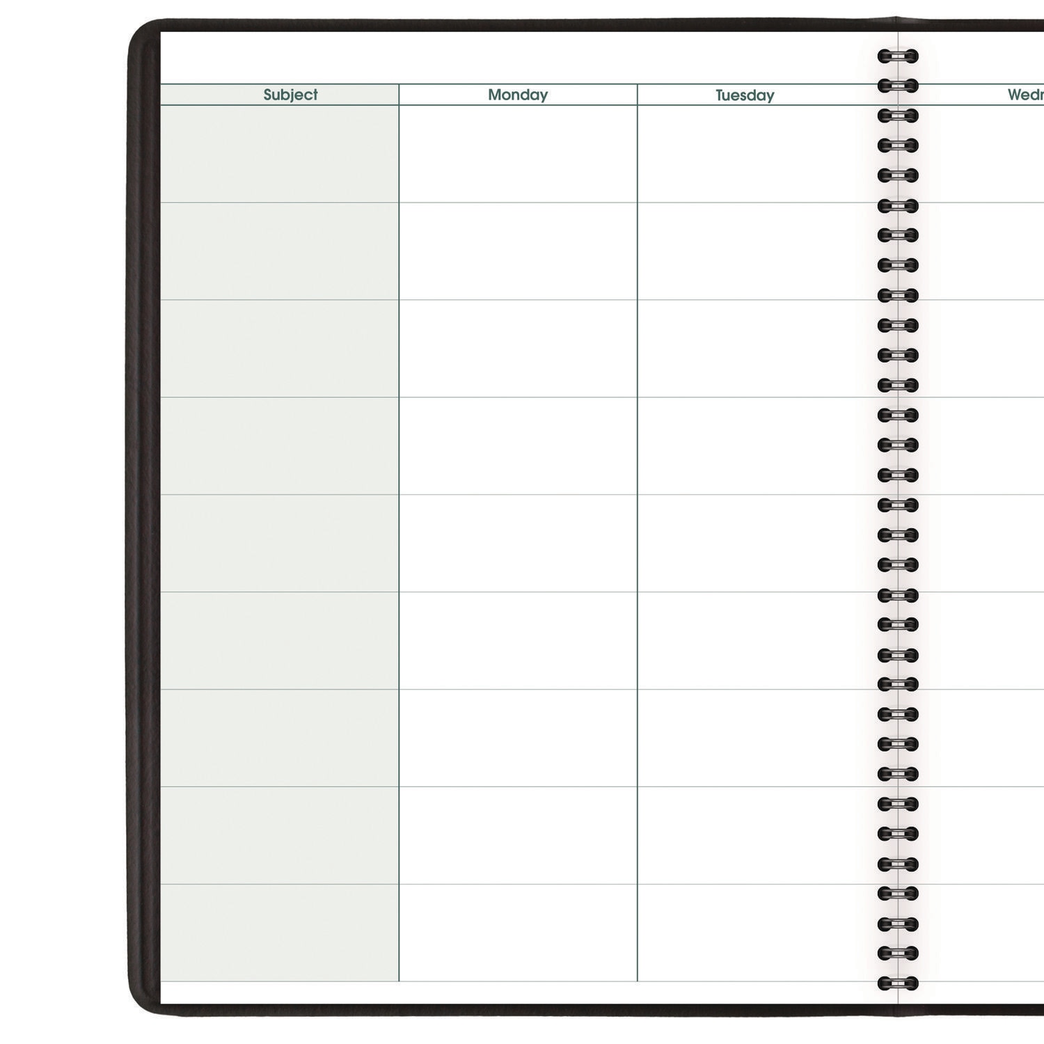 AT-A-GLANCE Undated Teacher's Planner Weekly 9 Classes Black Cover 10. ...