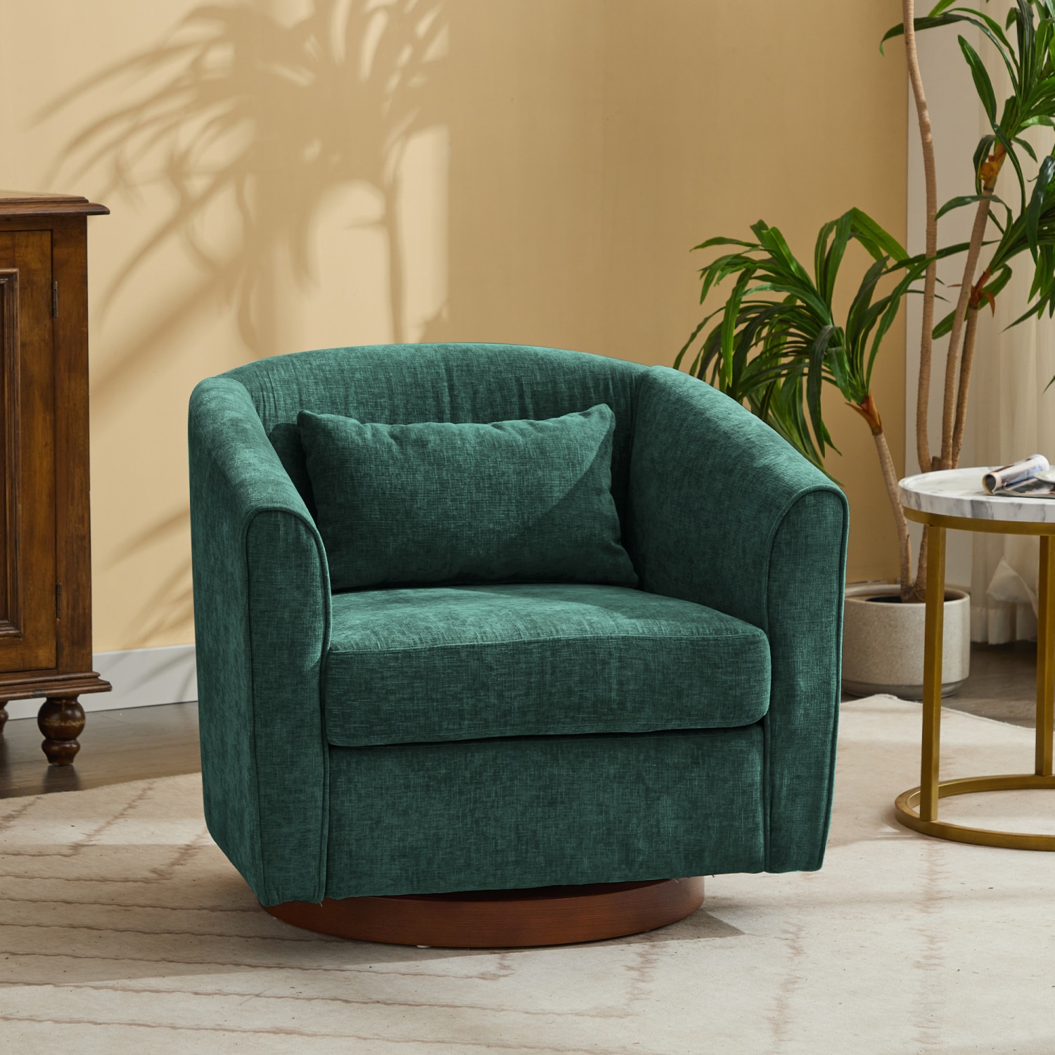 Streamdale Furniture Streamdale Comfy Swivel Accent Chair with Wood ...