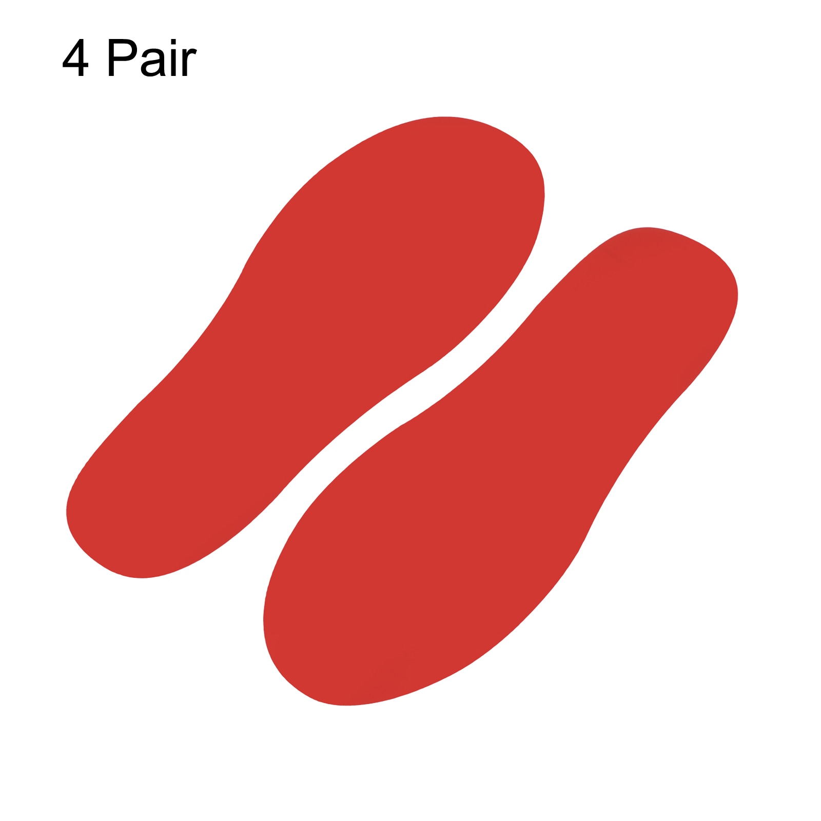 PATIKIL 6x2 Inch Footprint Sticker 4 Pairs PVC Small Shoes Floor Decal ...