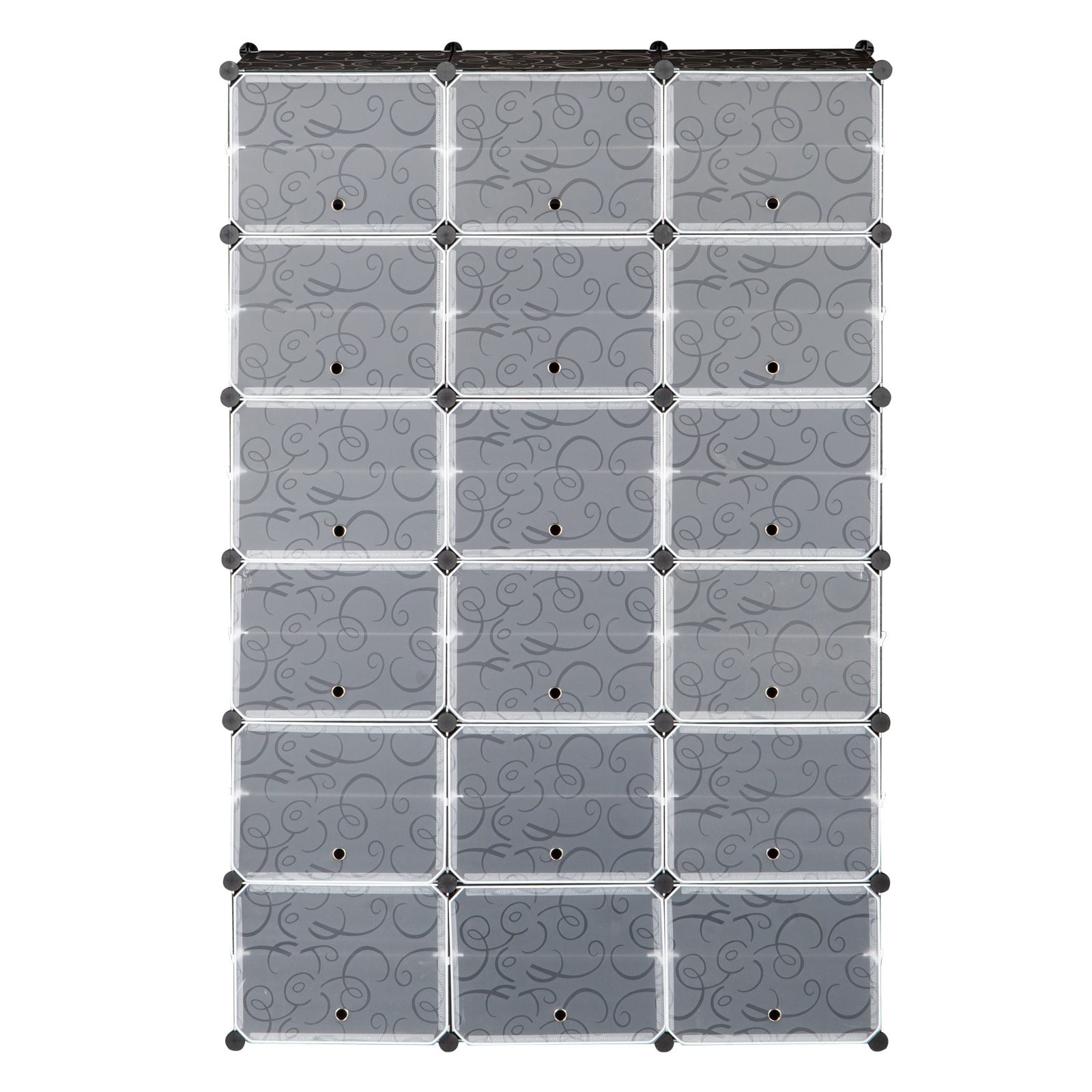 Garvee 12-Tier Black Shoe Rack Organizer/ 36 Grid E+pandable Plastic ...
