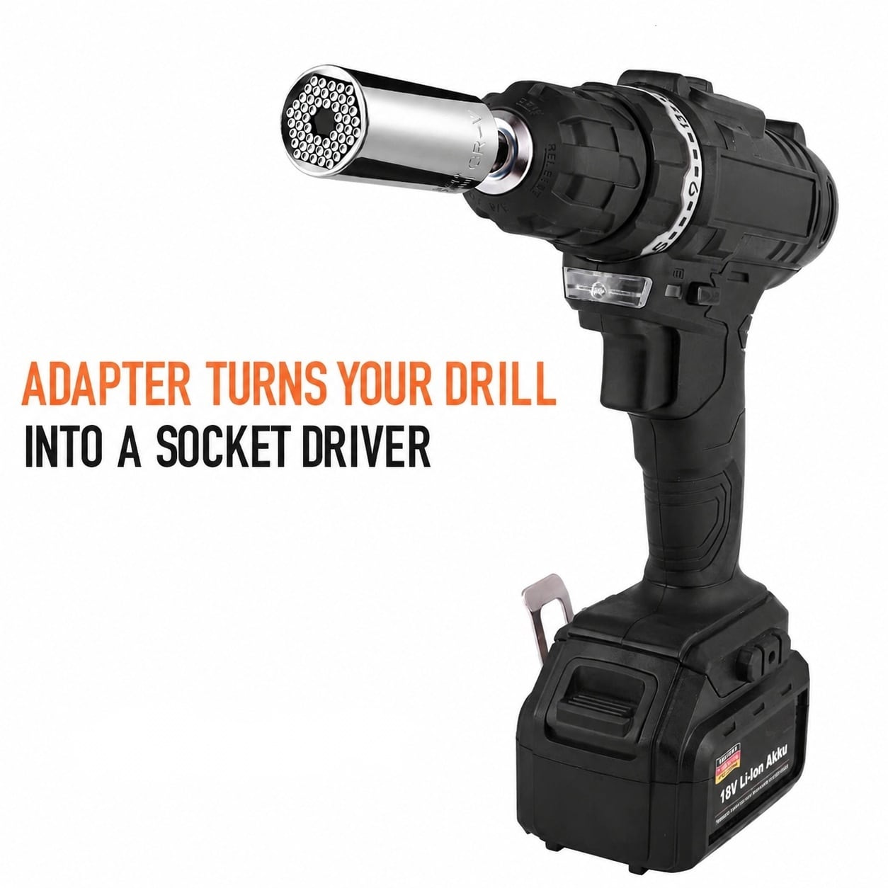 AOIZGMY Universal Socket Tool Set with Power Drill Adapter Adjustable ...