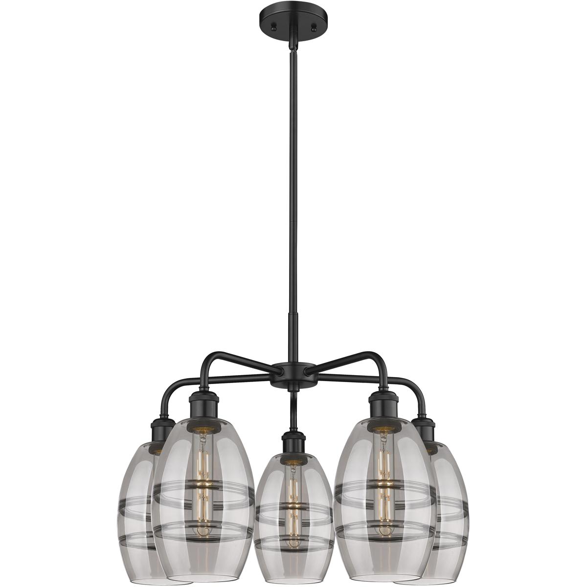 Innovations Lighting 516-5CR-BK-G557-6SM Ballston Vaz Chandelier Matte ...