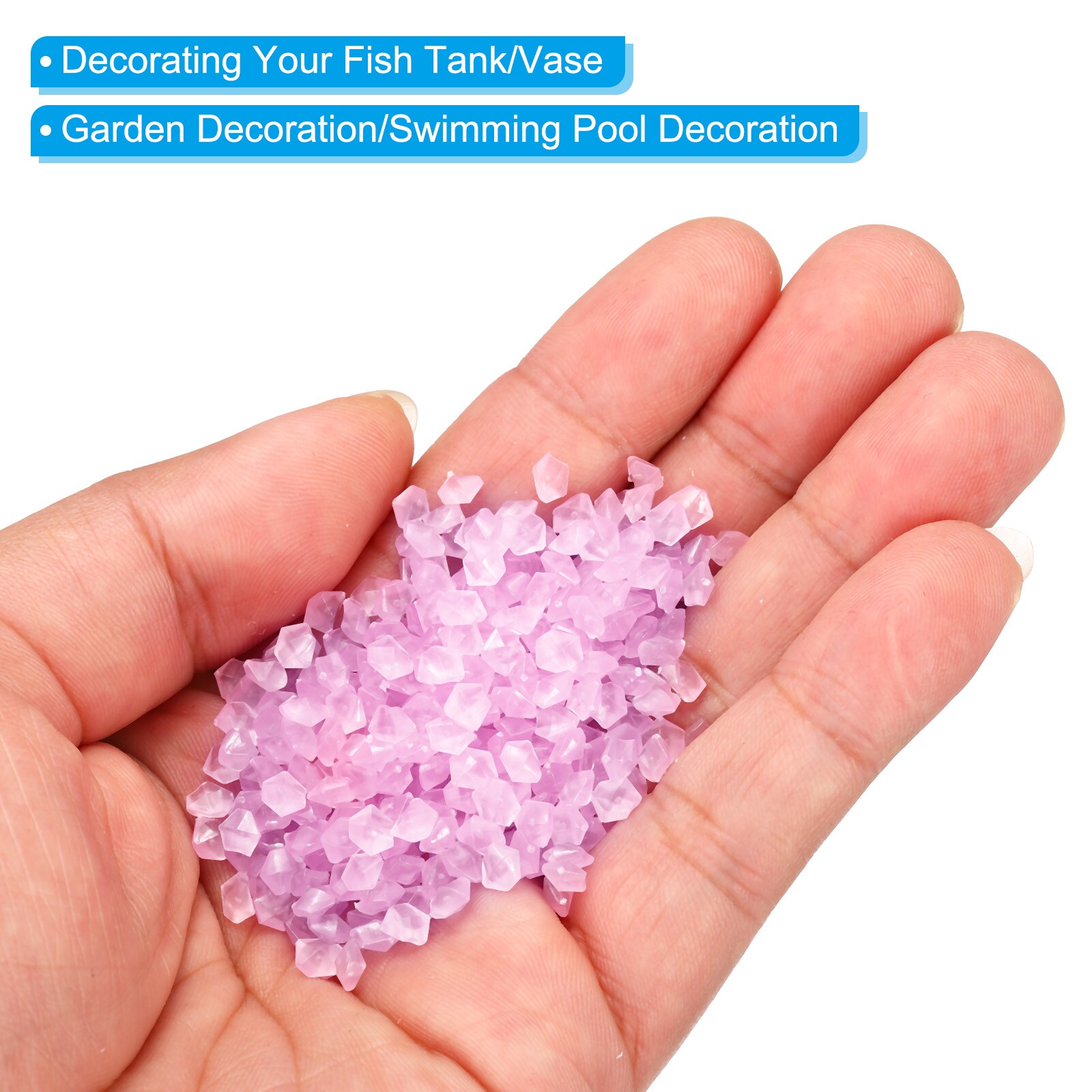 Unique Bargains 8000pcs Glow Rocks 3-5mm Glow Pebbles Decoration in the ...
