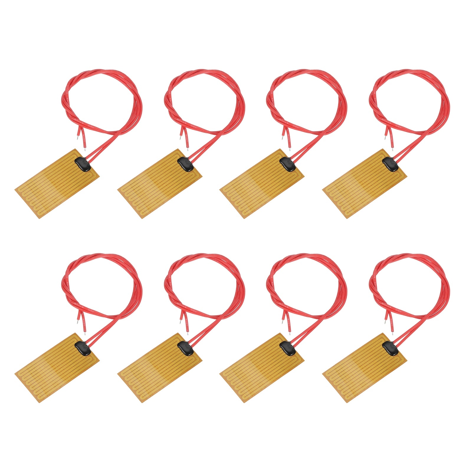 Unique Bargains 8pcs Heater Film Heating Plate 7W 12V Polyimide Heat ...
