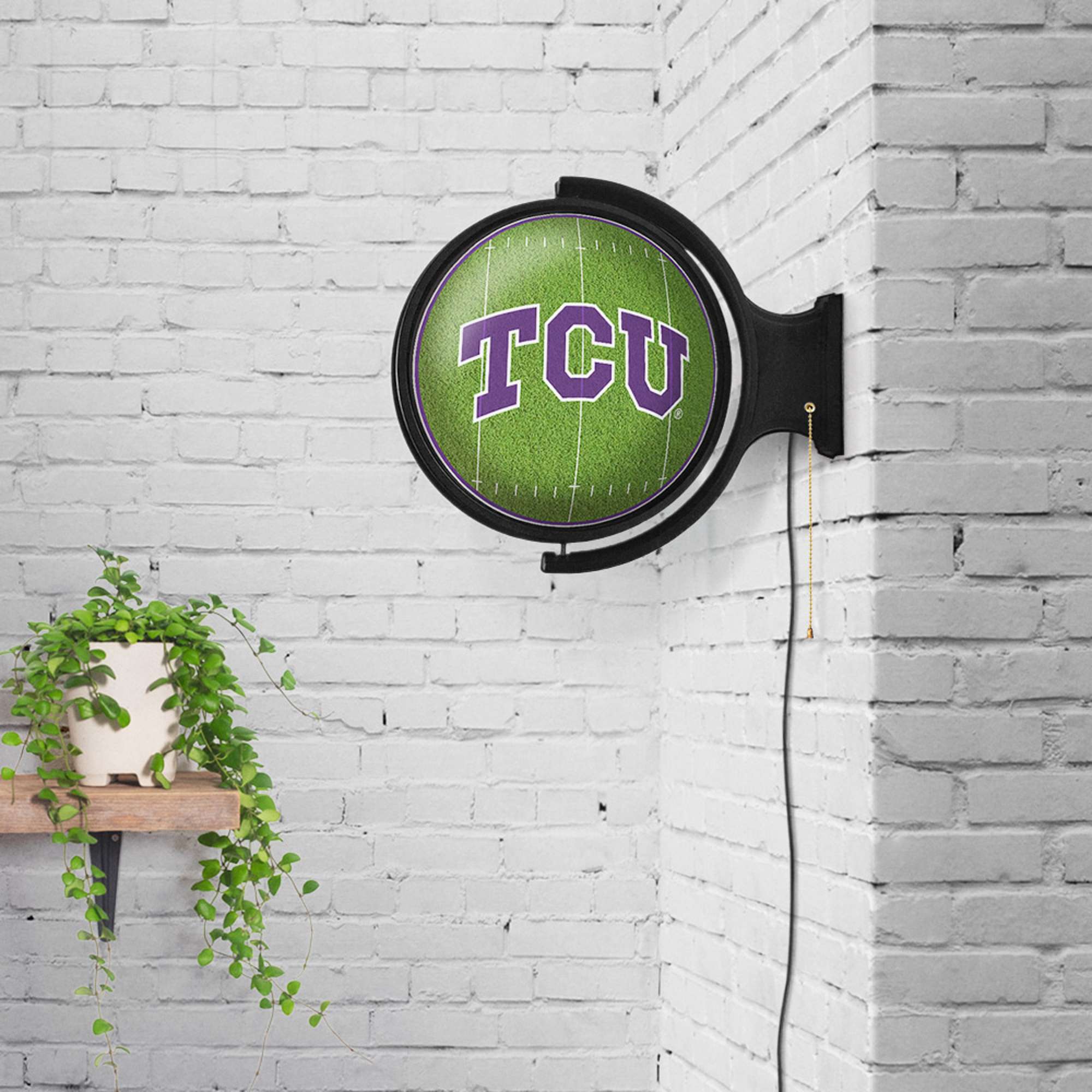 The Fan-Brand TCU Horned Frogs Rotating Wall Lights 23-in Constant LED ...