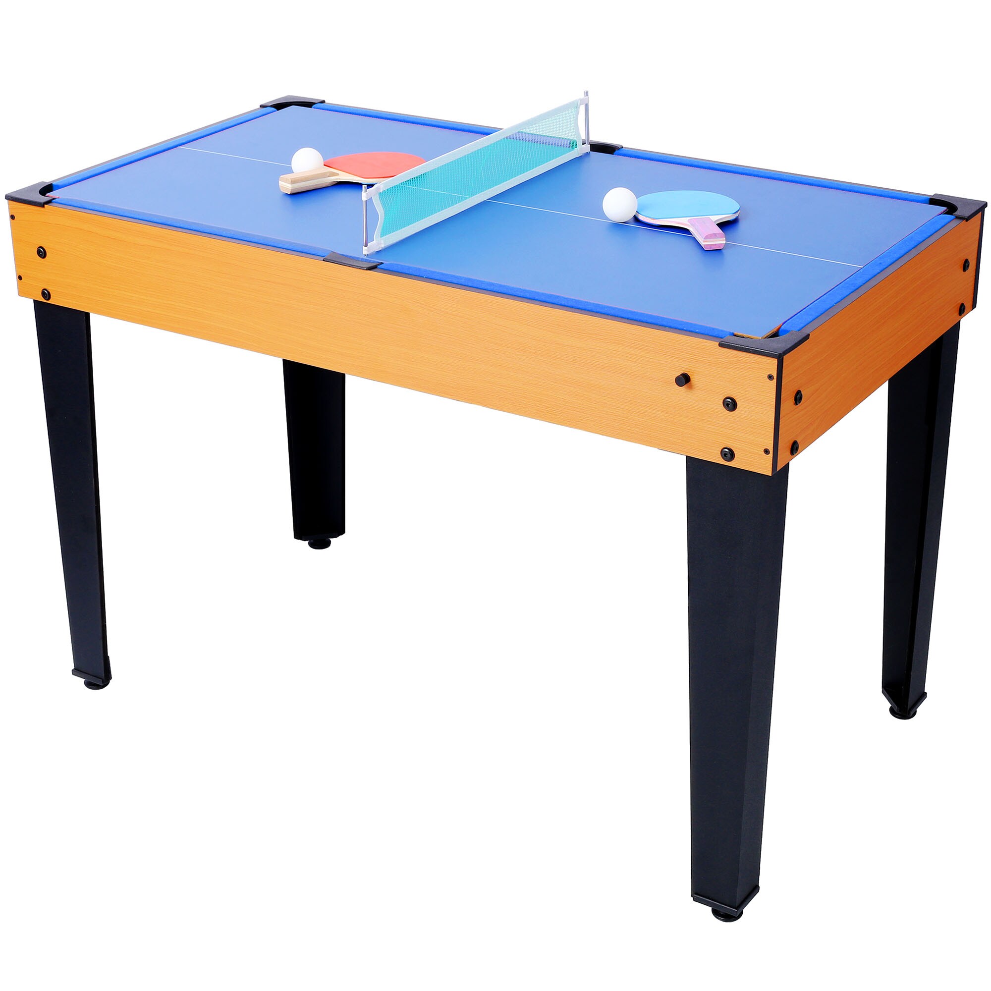 LUCKY ONE Freestanding Metal 5-Game Table in Brown and Blue in the ...