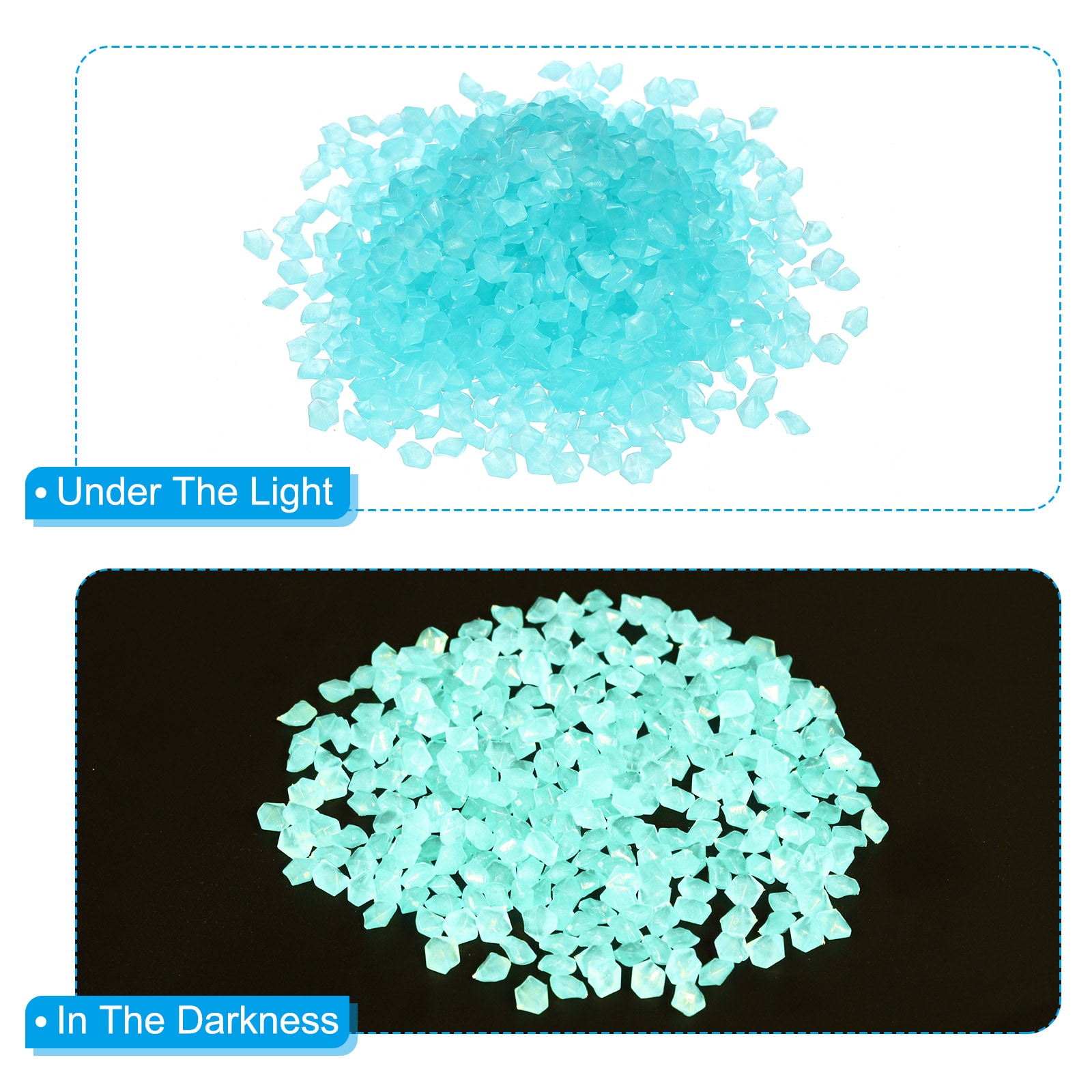 Unique Bargains 5000pcs Glow Rocks 3-5mm Glow Pebbles Decoration in the ...