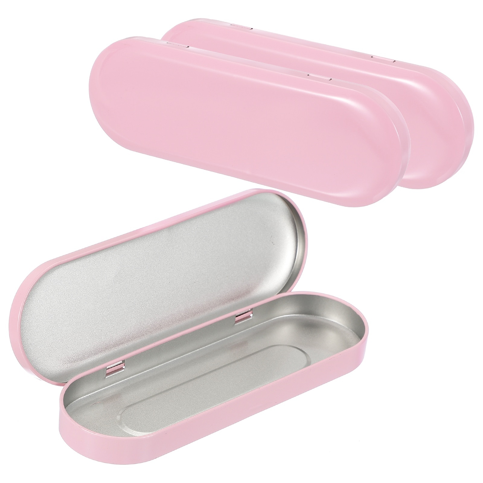 Unique Bargains 3pcs Metal Hinged Tins Box 6.9x2.4x0.7 Inch Rectangular ...