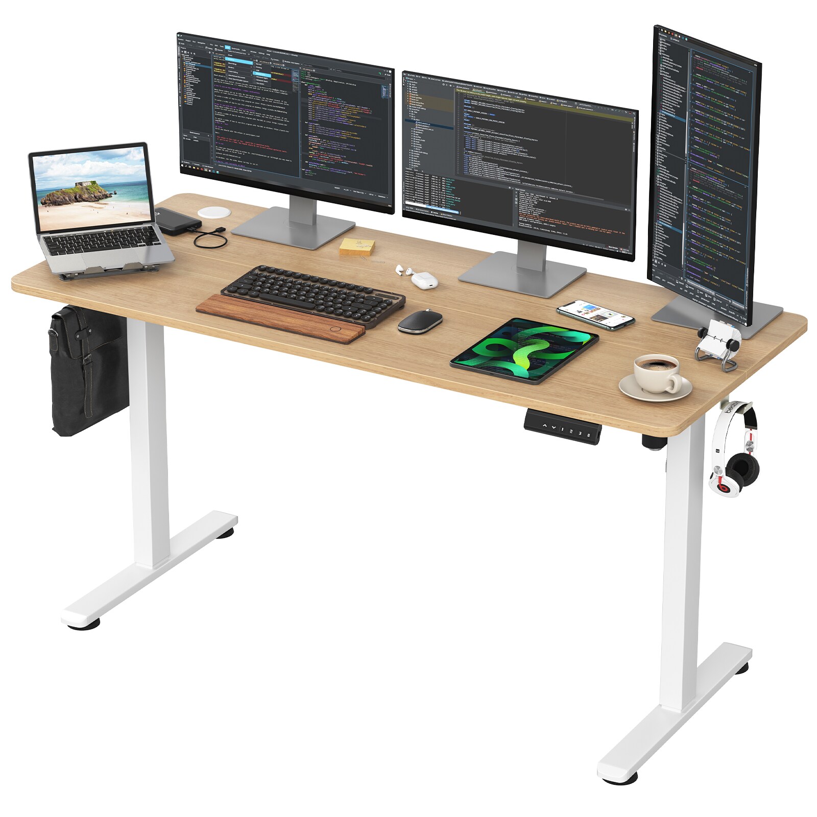 Tatayosi STARY Electric Standing Desk Adjustable Height Sit Stand Home ...