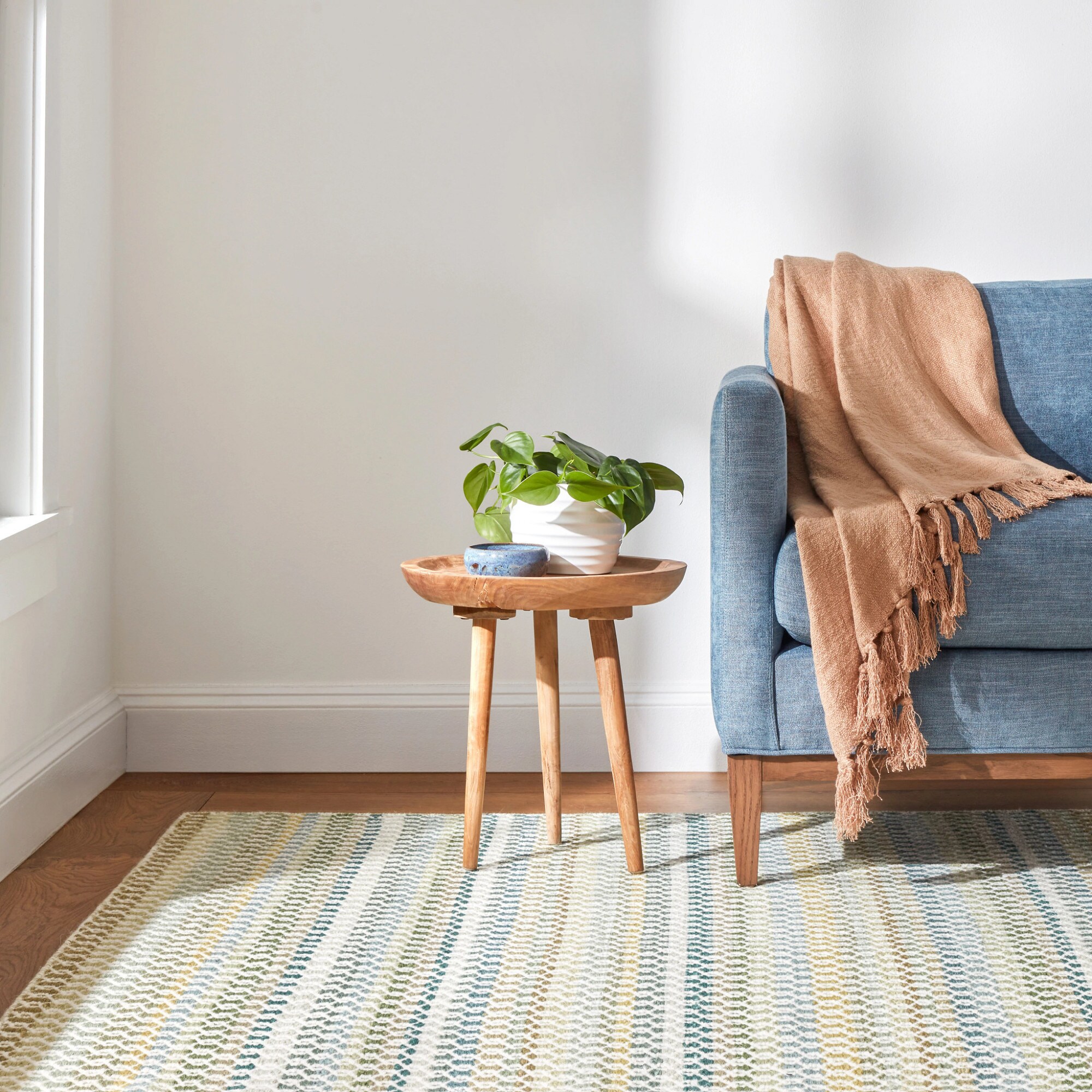 DASH & ALBERT Poppy 8 x 11 Handwoven Wool Rug in the Rugs department at ...