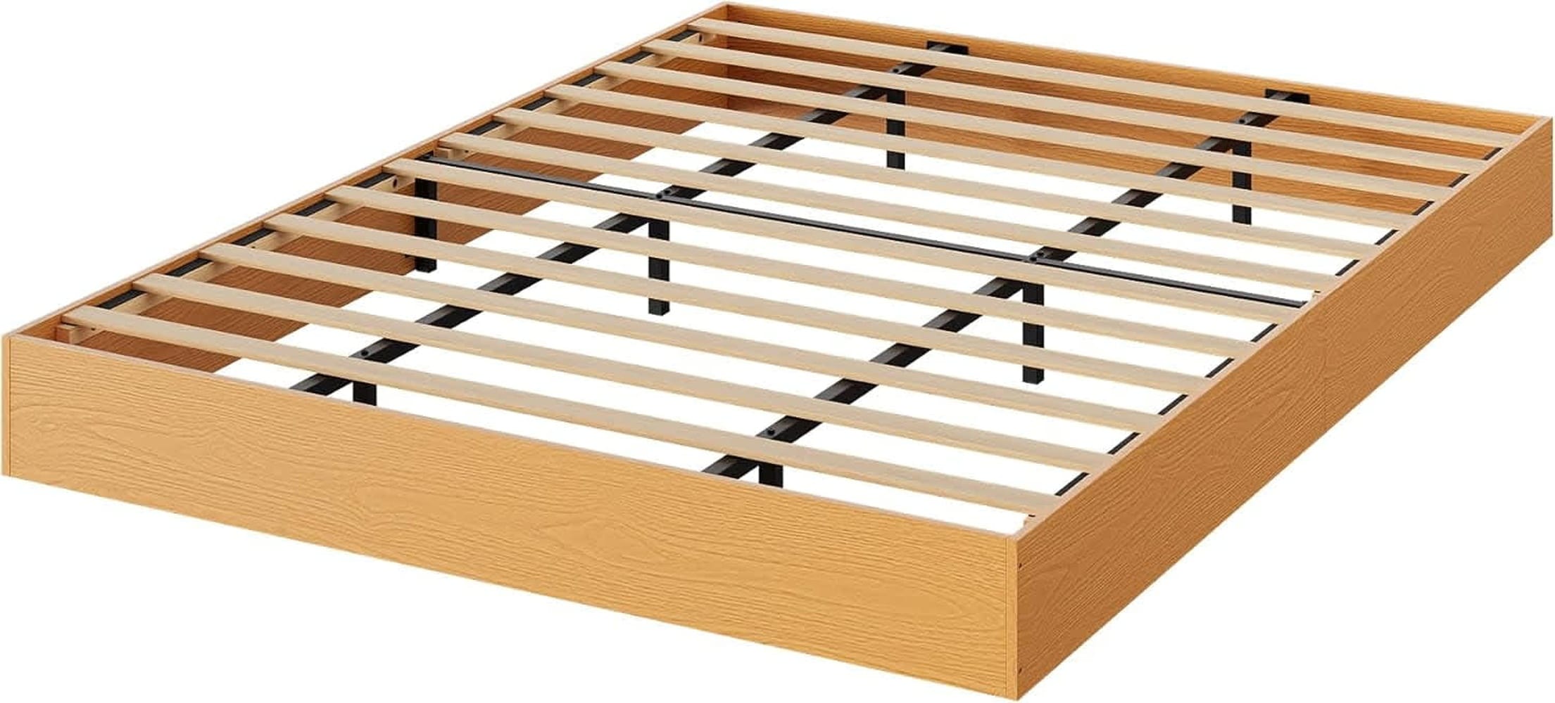 Garvee Queen Size Wood Platform Bed Frame- Minimalist Wooden Bed ...
