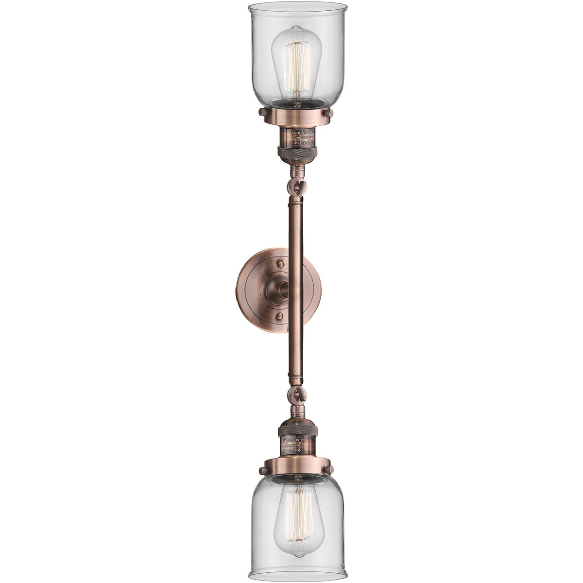 Innovations Lighting 208-AC-G52 Franklin Restoration Small Bell Antique ...