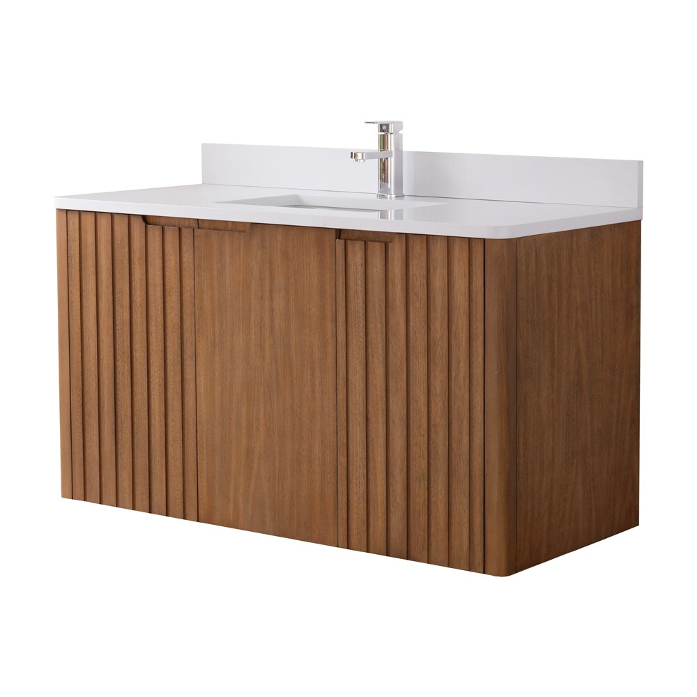 Chans Furniture 48 Inch Fume Single Sink Mango Warm Oak Brown Finish ...