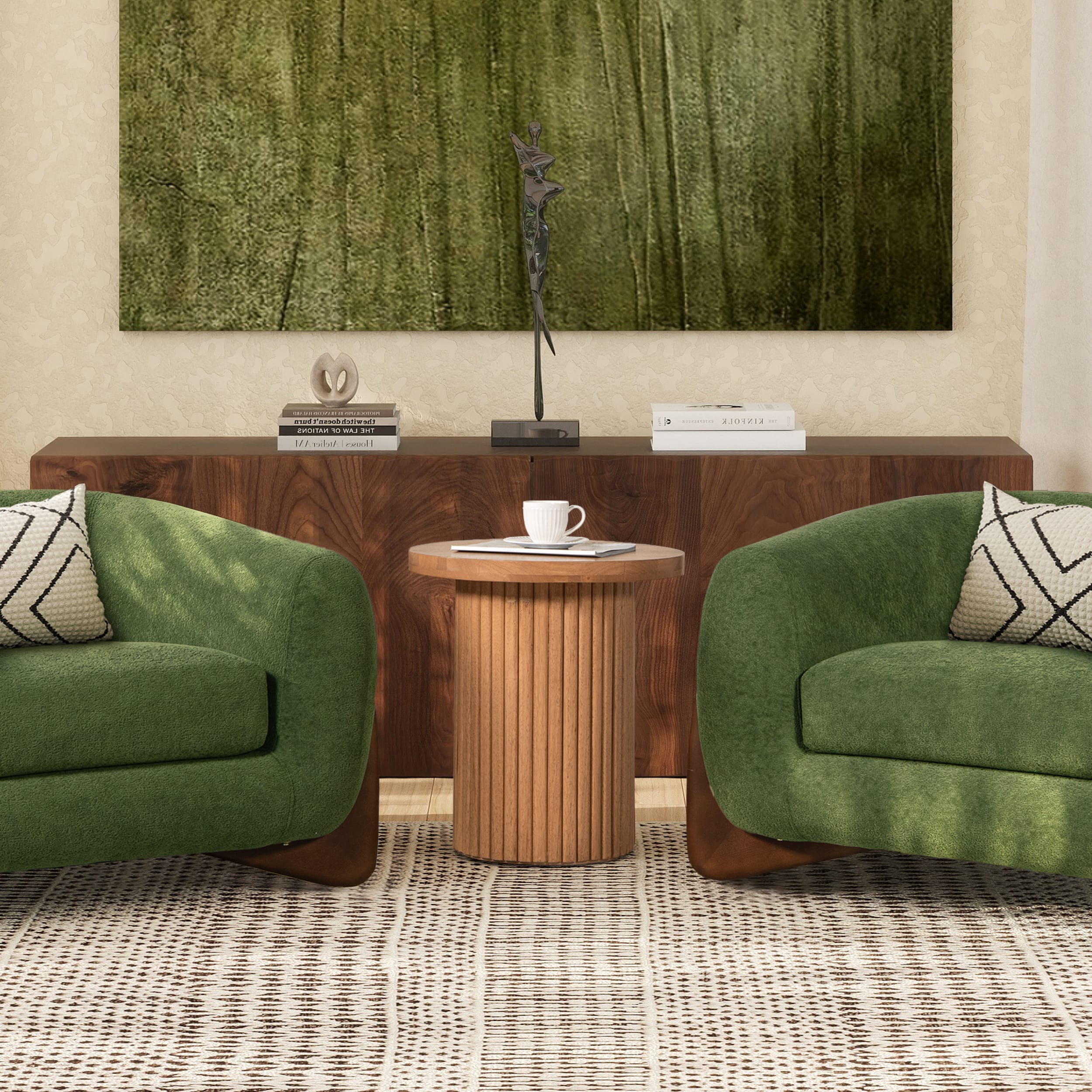 Jennifer Taylor Home Kenzie 19.5-in W x 22-in H Light Natural Brown ...
